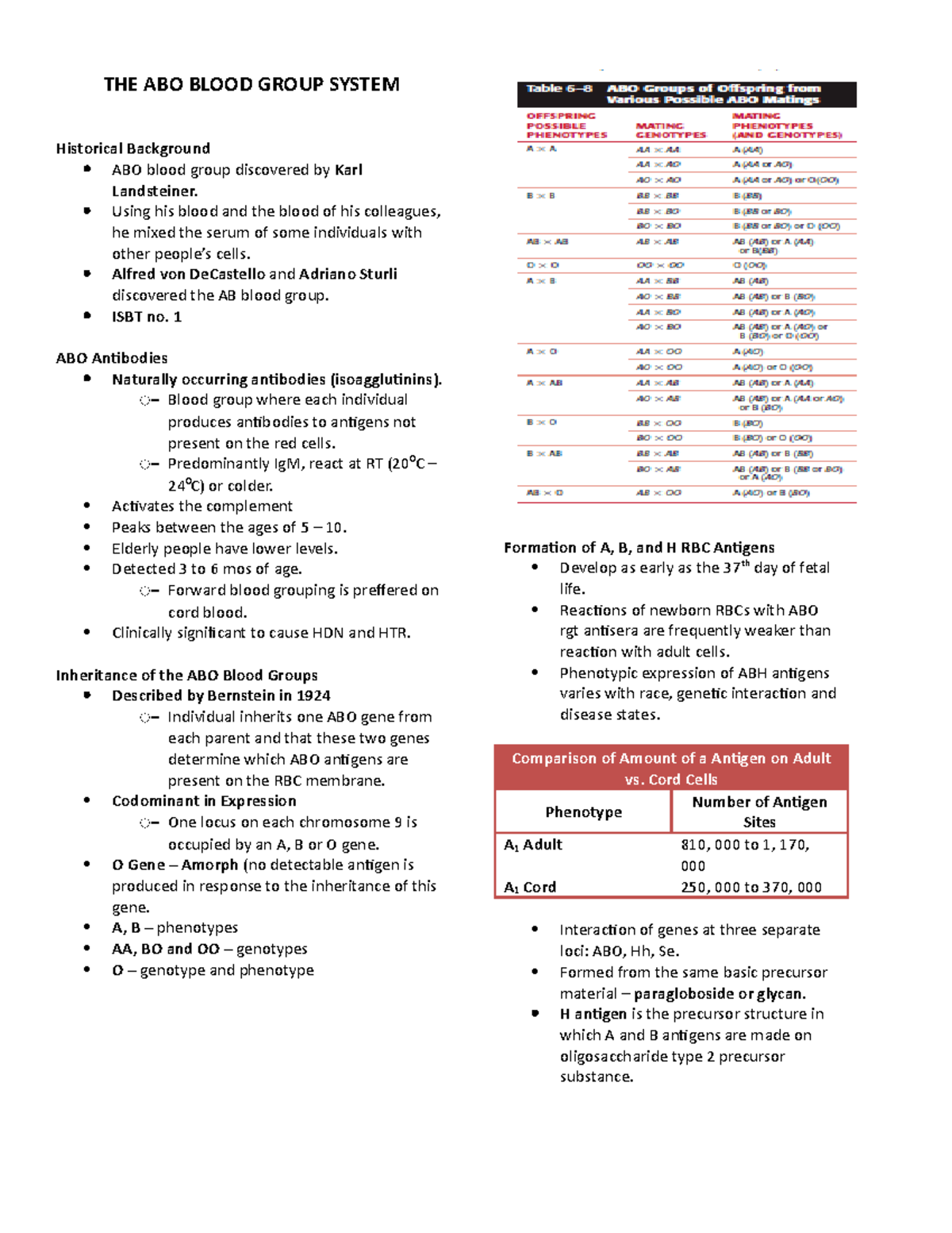 THE ABO Blood Group System - THE ABO BLOOD GROUP SYSTEM Historical ...