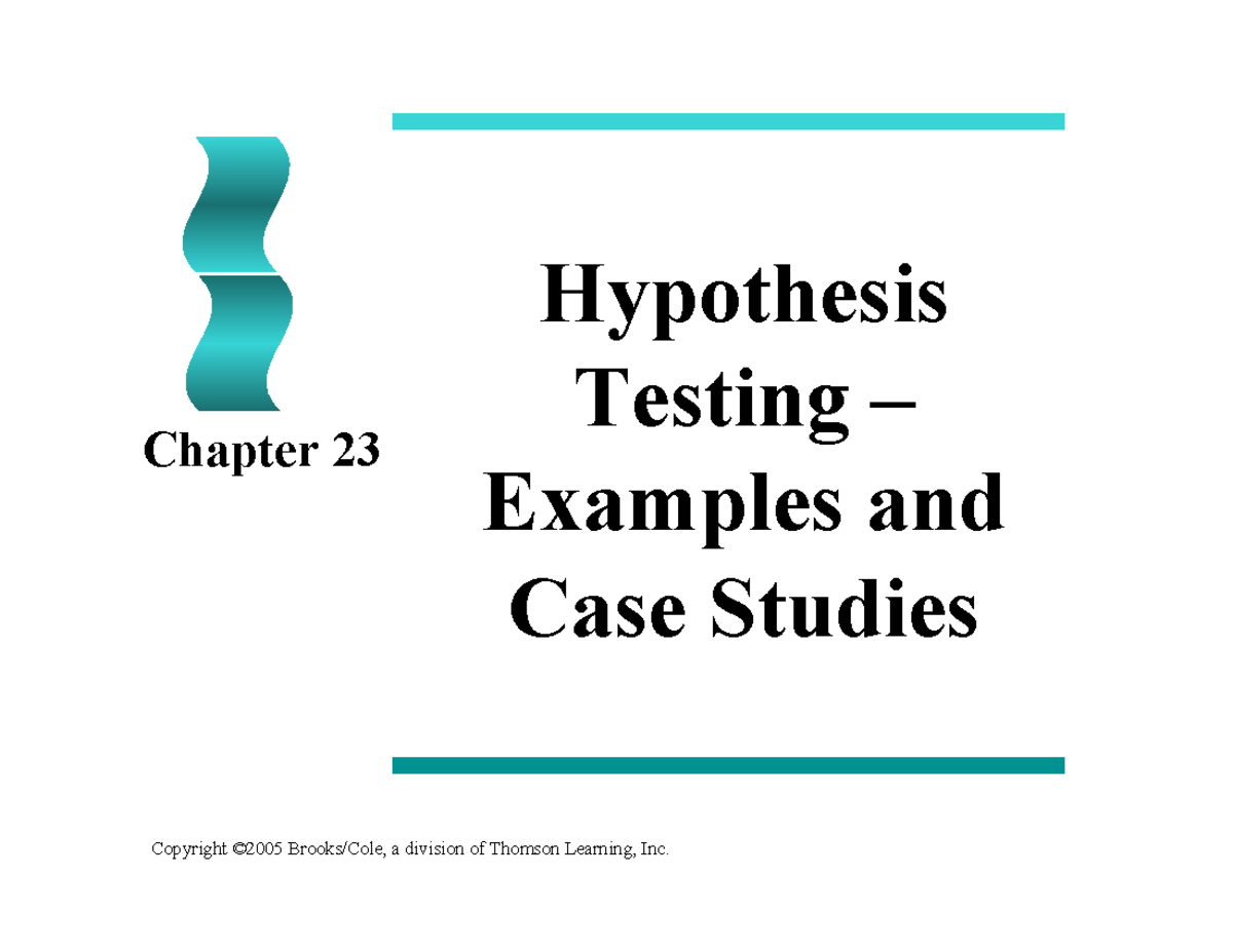 STA10lecture 21 - Hypothesis Testing – Examples and Case Studies ...