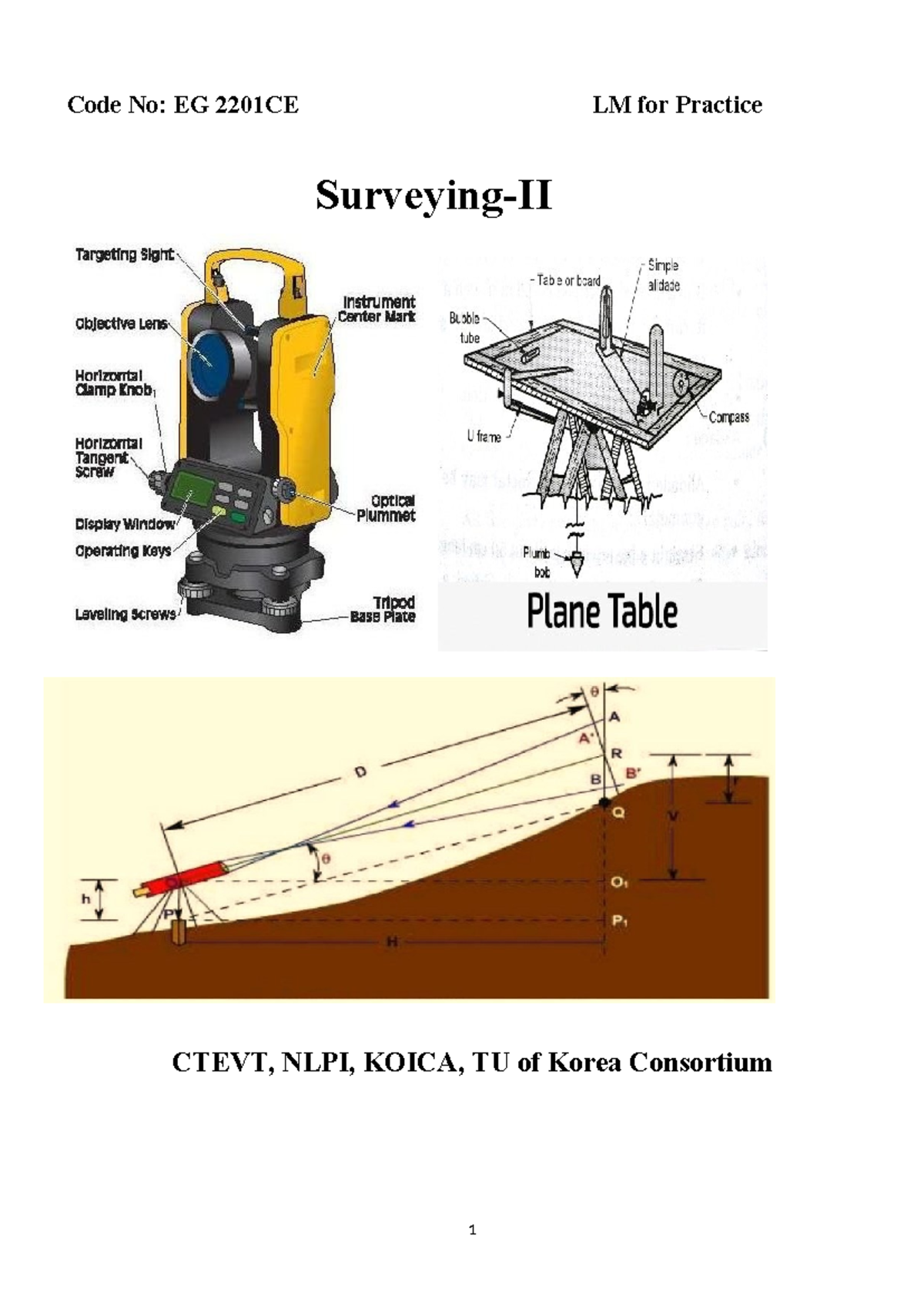 Surveying-II Civil - Code No: EG 2201CE LM for Practice Surveying-II ...