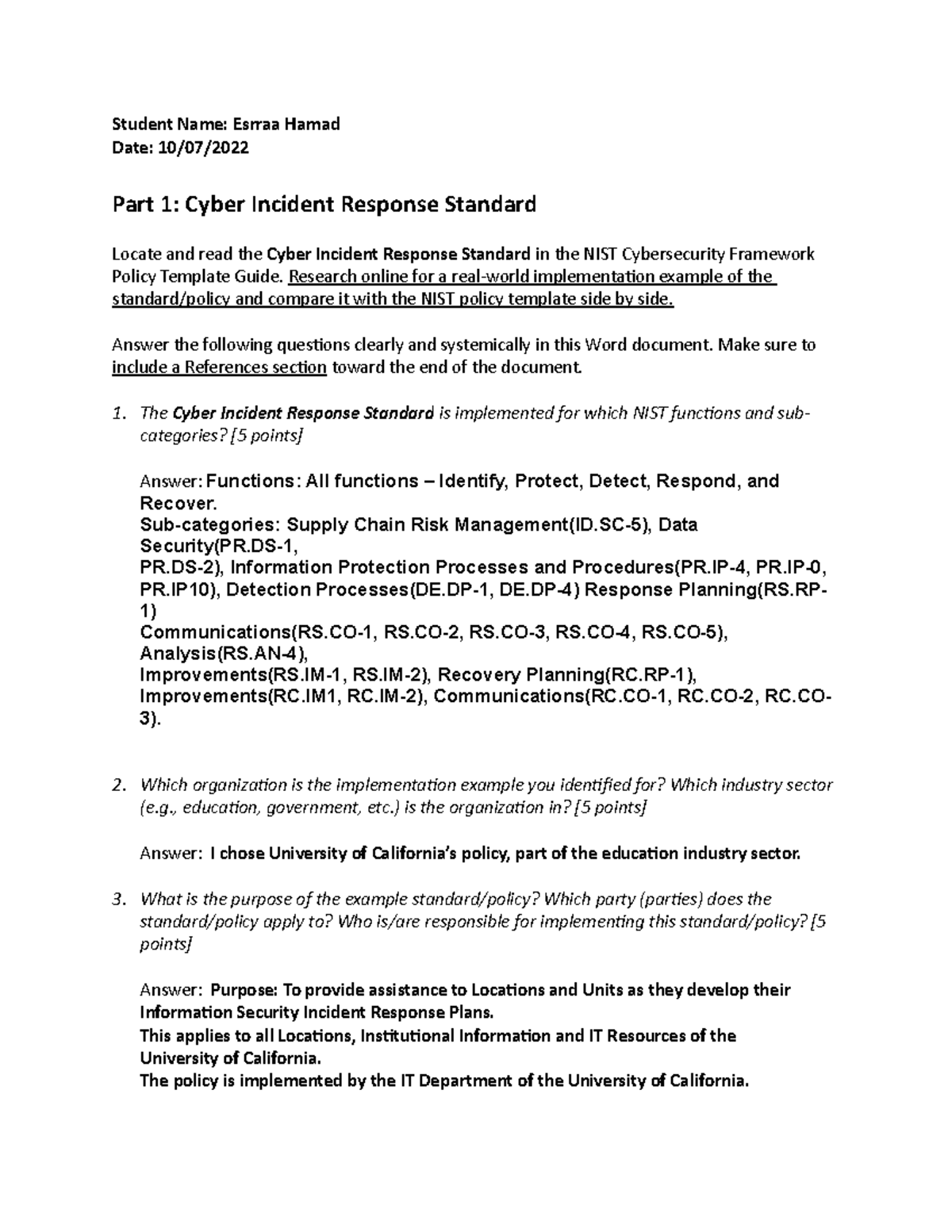 SEC310 Project Module 6 (1) - Student Name: Esrraa Hamad Date: 10/07 ...
