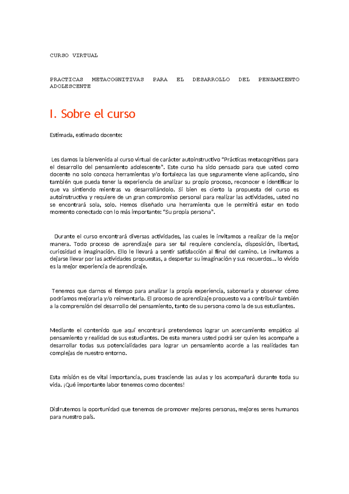 Producto practico tema 01 - PRACTICAS METACOGNITIVAS PARA EL DESARROLLO ...