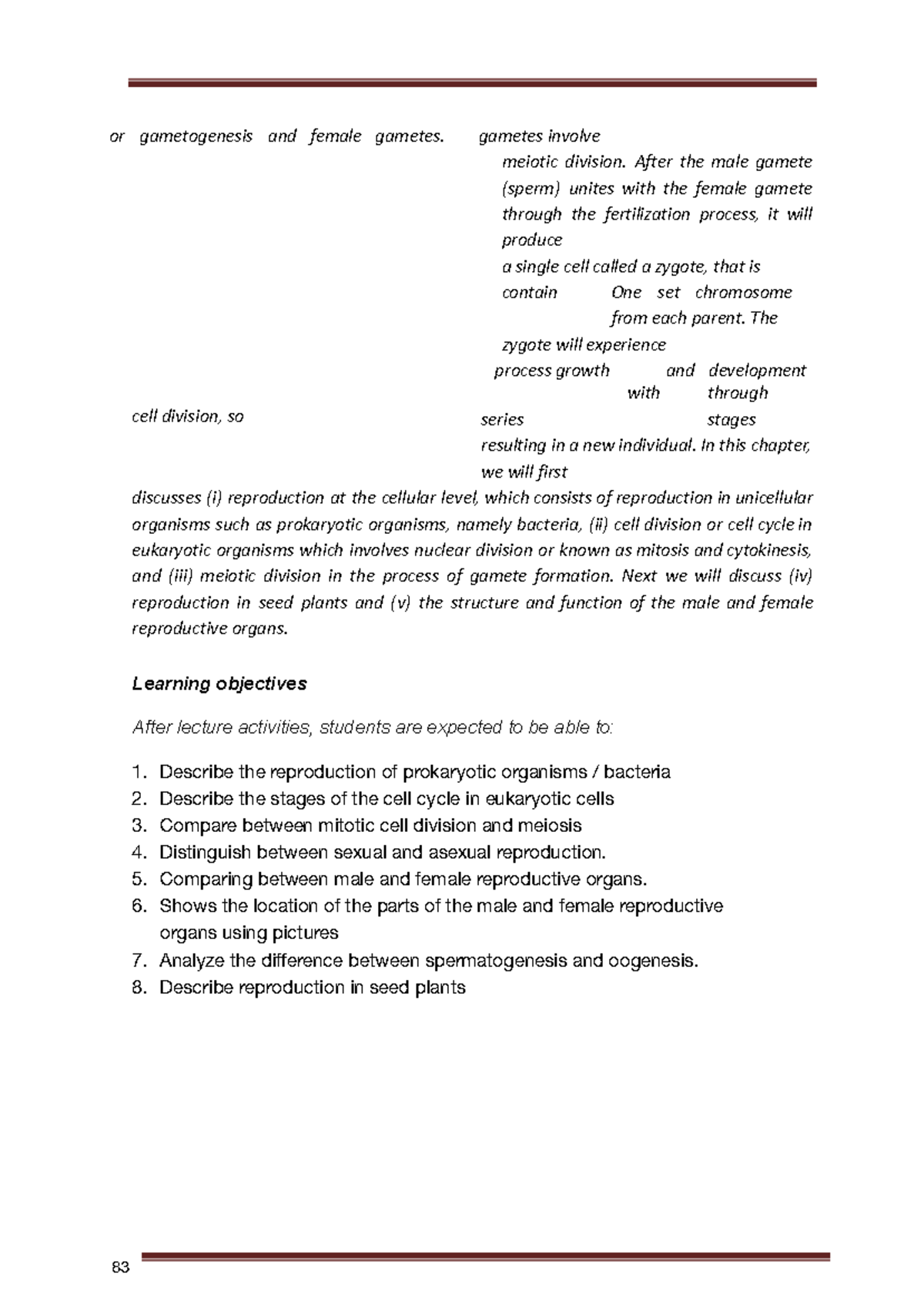 Biology c-49 - learning - or gametogenesis and female gametes. gametes ...