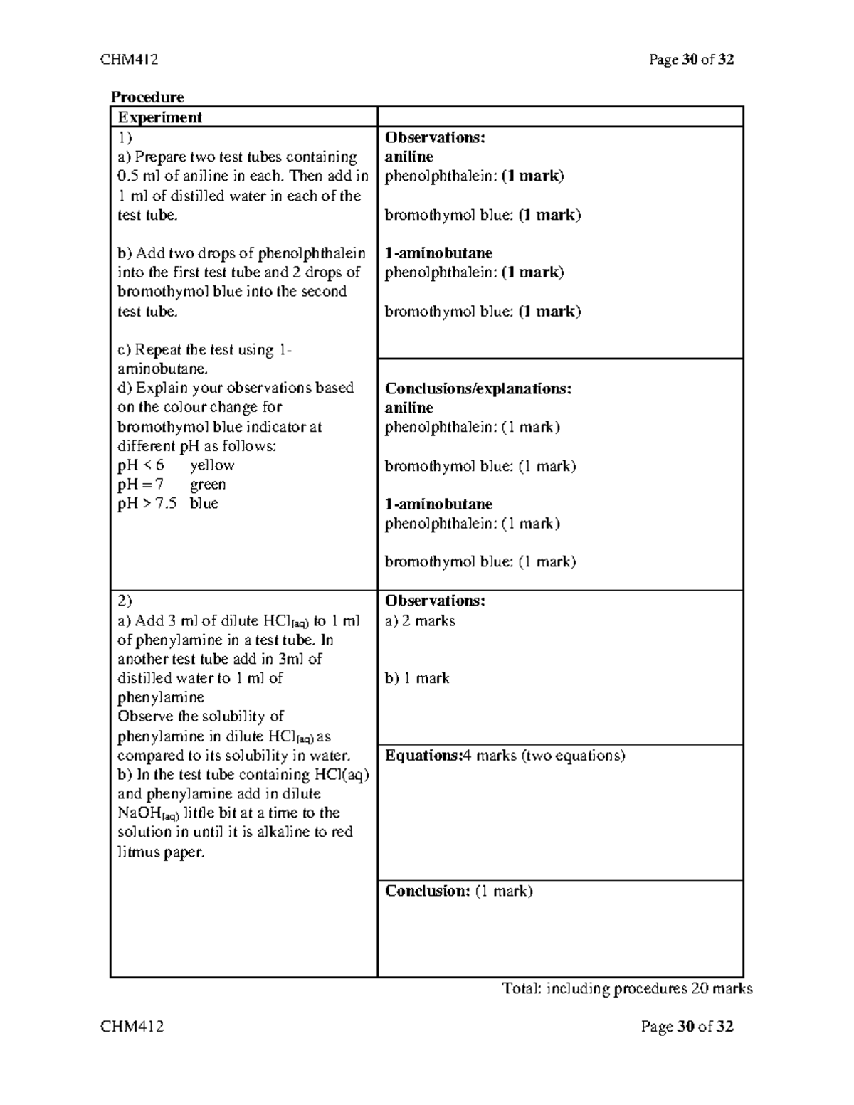 Datasheet 6 - exp 6 - CHM412 Page 30 of 32 CHM412 Page 30 of 32 ...