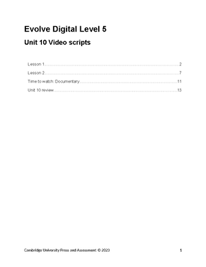 Evolve Digital Level 5 Unit 7 Video scripts - Unit 7 Video scripts ...