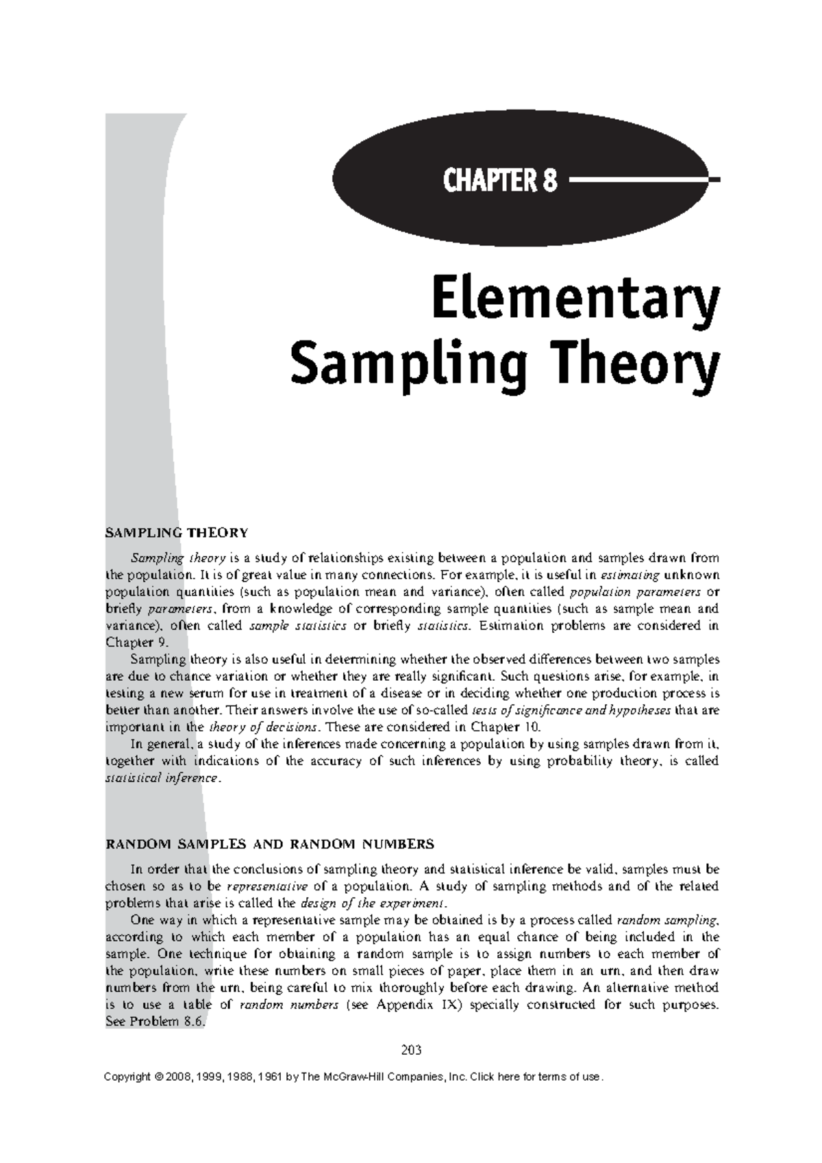 Btechcse 401 15 2911123405 - 203 Elementary Sampling Theory SAMPLING ...