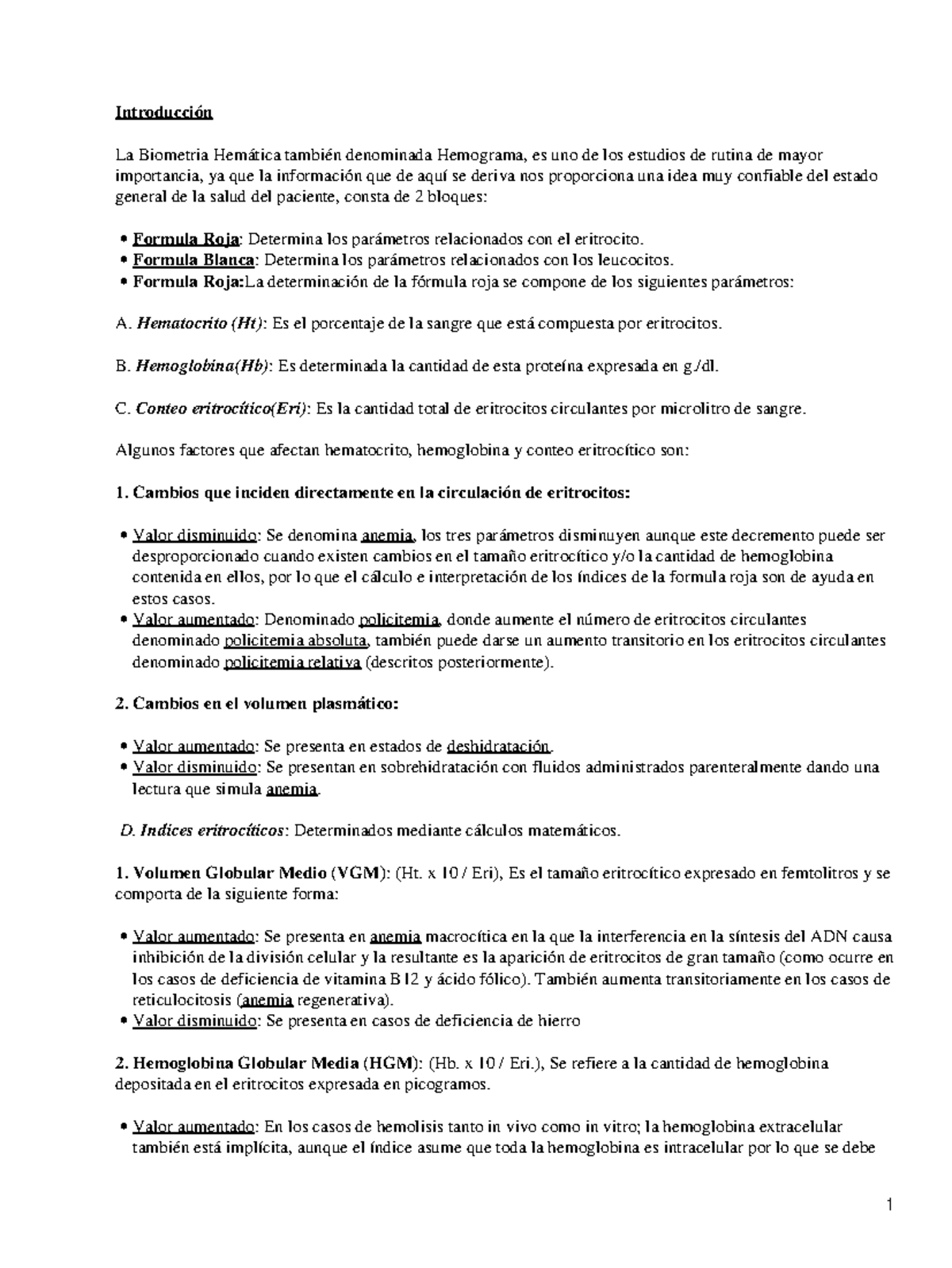 Formula roja y balnca - LIBROS DE INFROMACION DE ANATOMIA Y HEMATOLOGIA ...