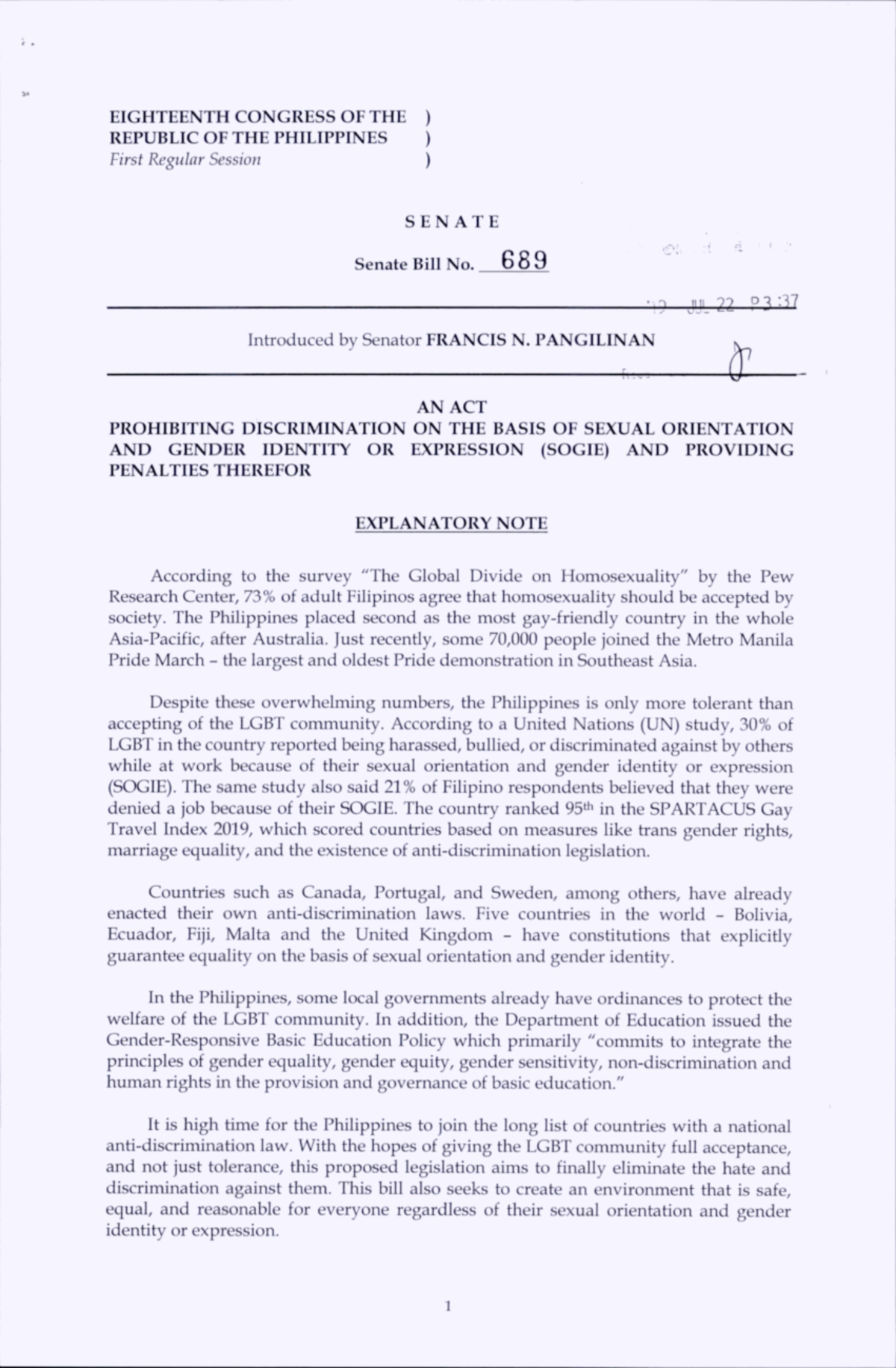 Sogie-bill - ... - EIGHTEENTH CONGRESS OF THEREPUBLIC OF THE ...