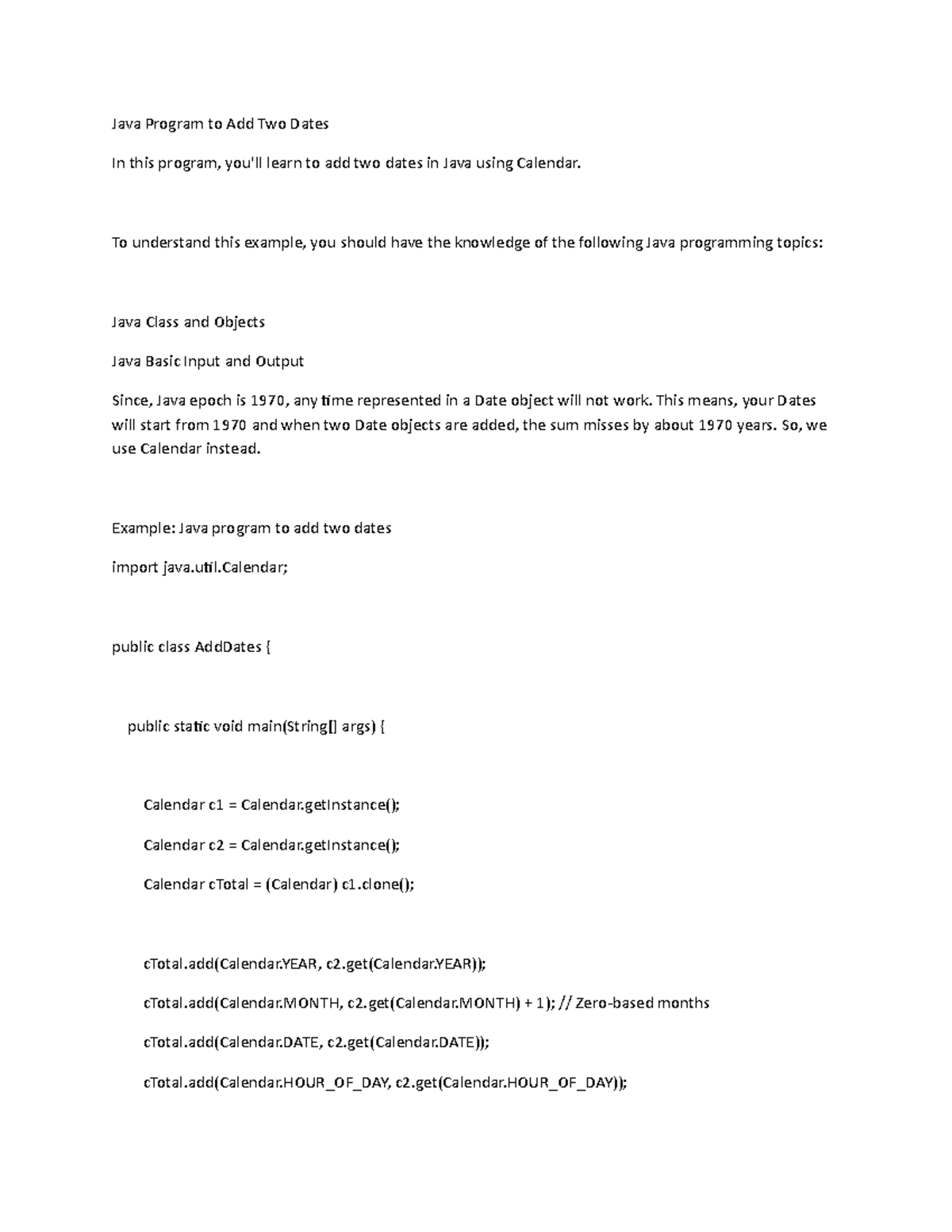 Java Program 65 - Assignment - Java Program to Add Two DatesIn this ...