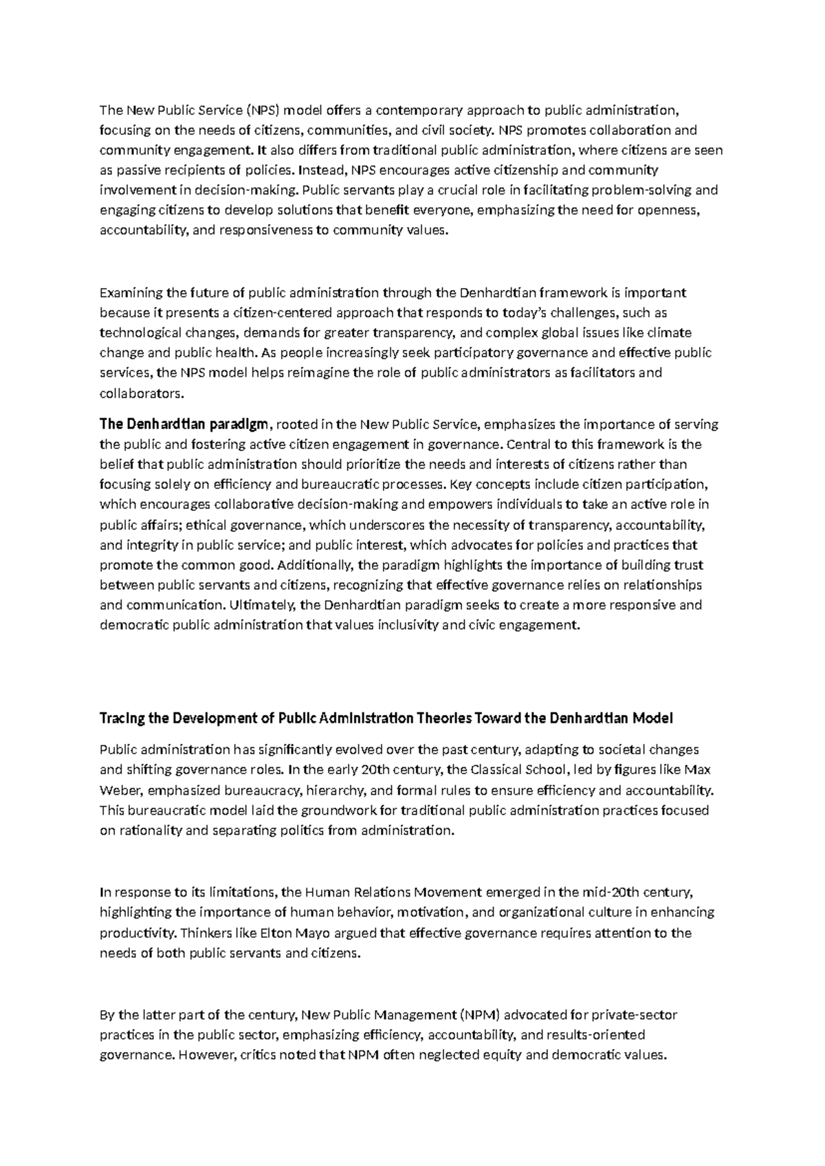 The New Public Service - NPS promotes collaboration and community ...