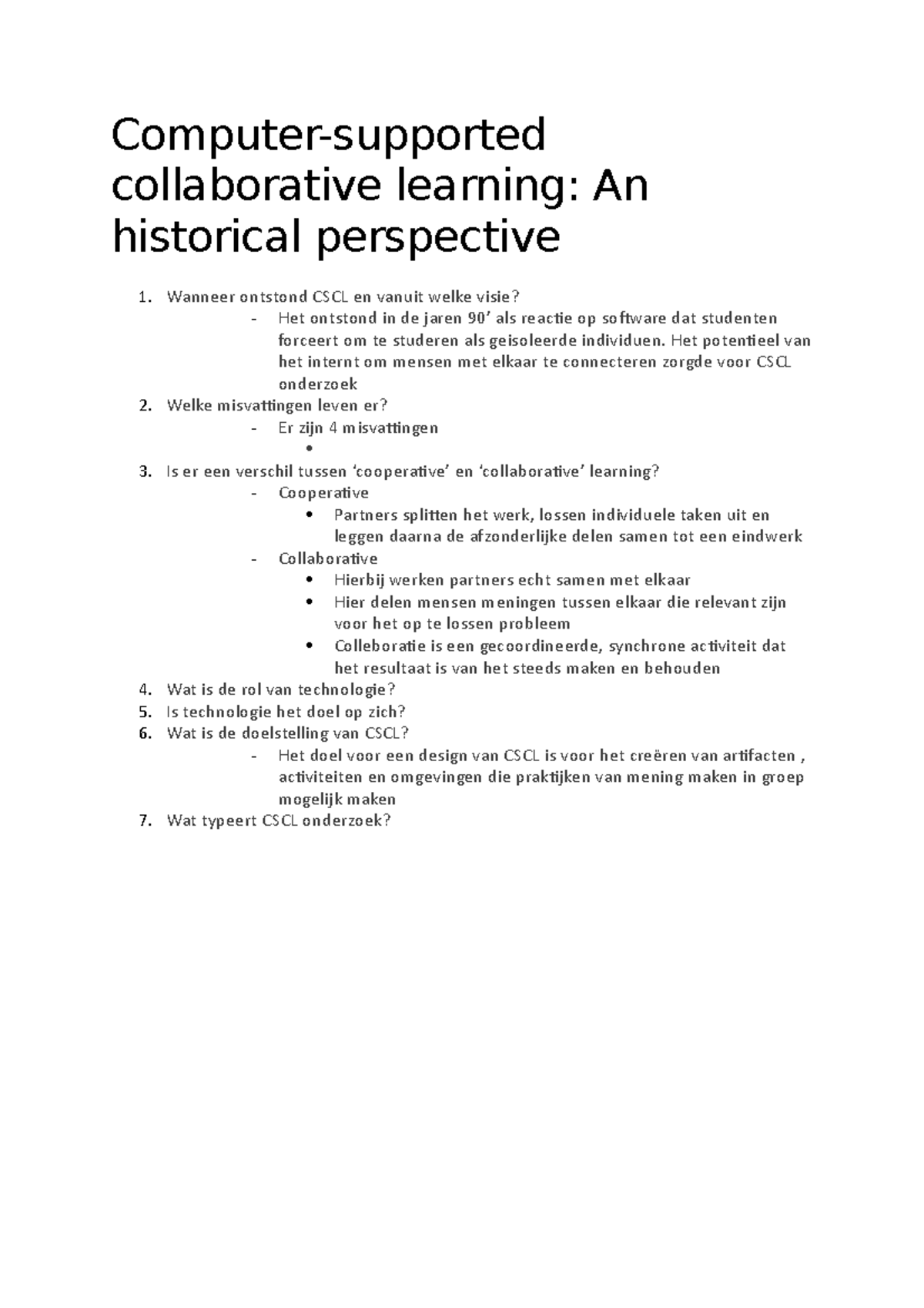 Computer supported collaborative learning - Computer-supported ...