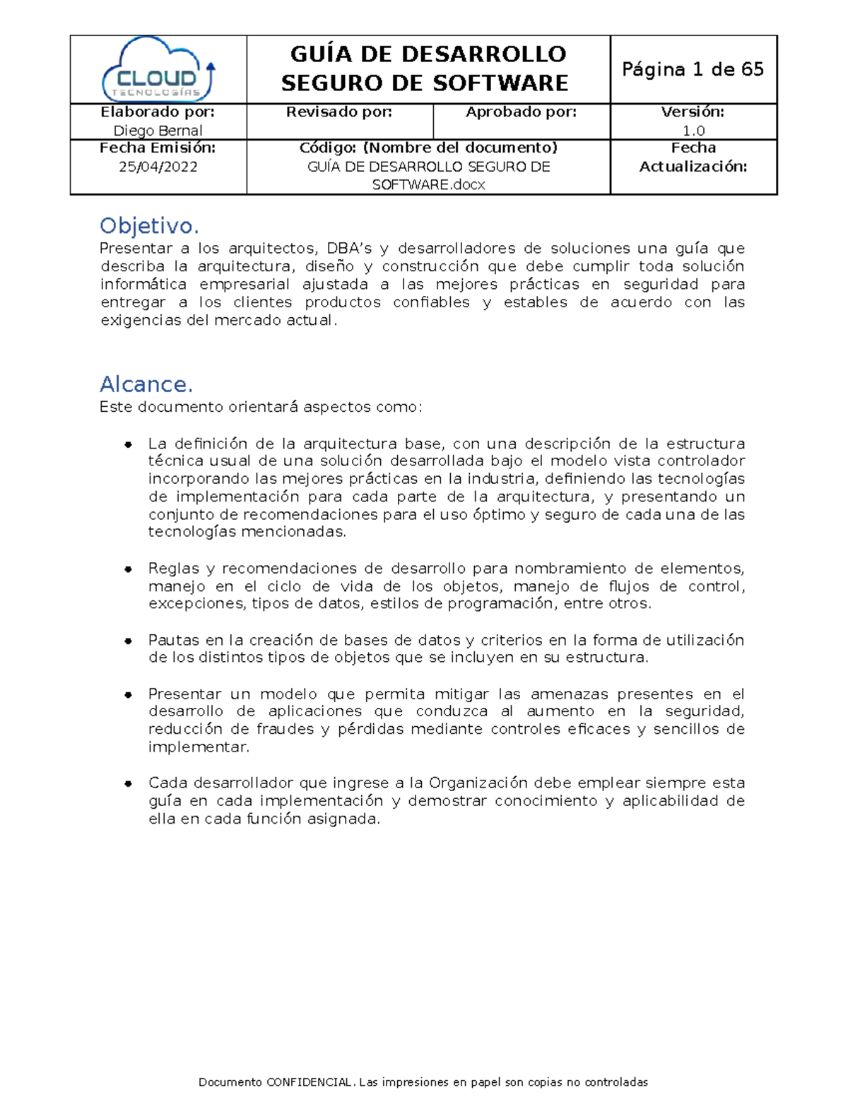 GUÍA DE Desarrollo Seguro DE Software - GUÍA DE DESARROLLO SEGURO DE ...