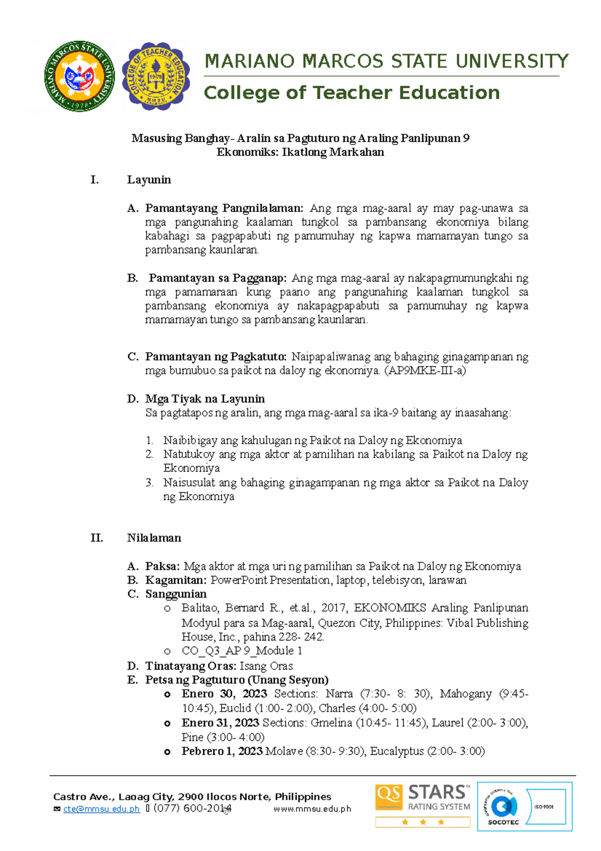 1 Detailed Lesson Plan- Paikot na Daloy ng Ekonomiya (Mga Aktor at mga ...