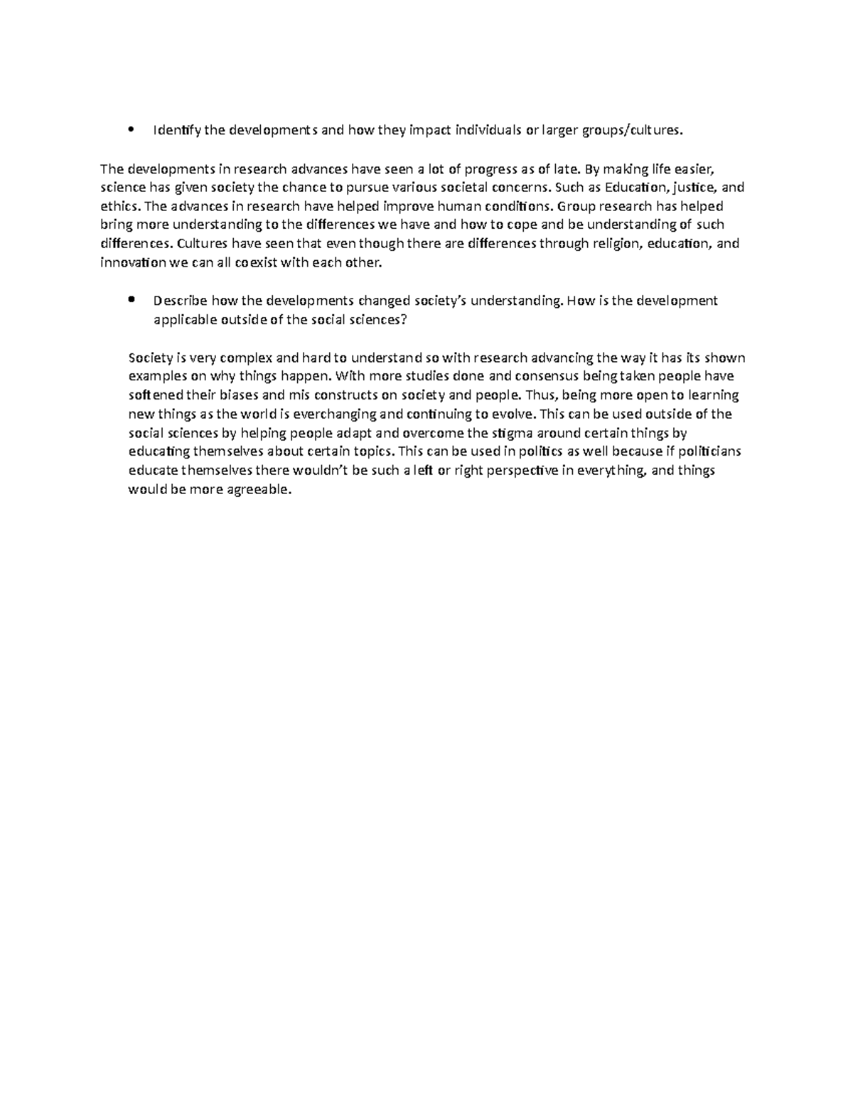 Societal development project - Identify the developments and how they ...