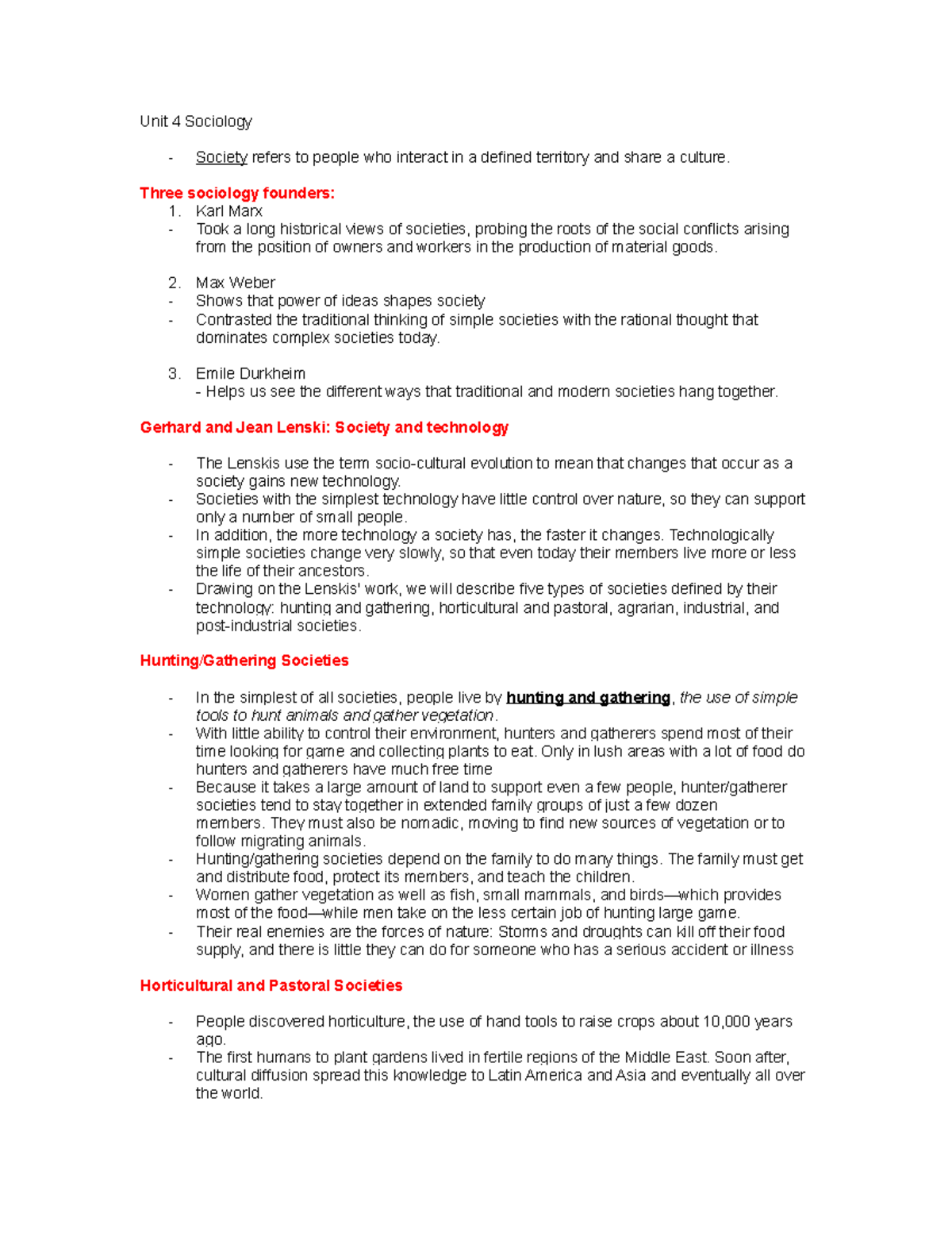 Chapter 4 Society - Unit 4 Sociology Society refers to people who ...