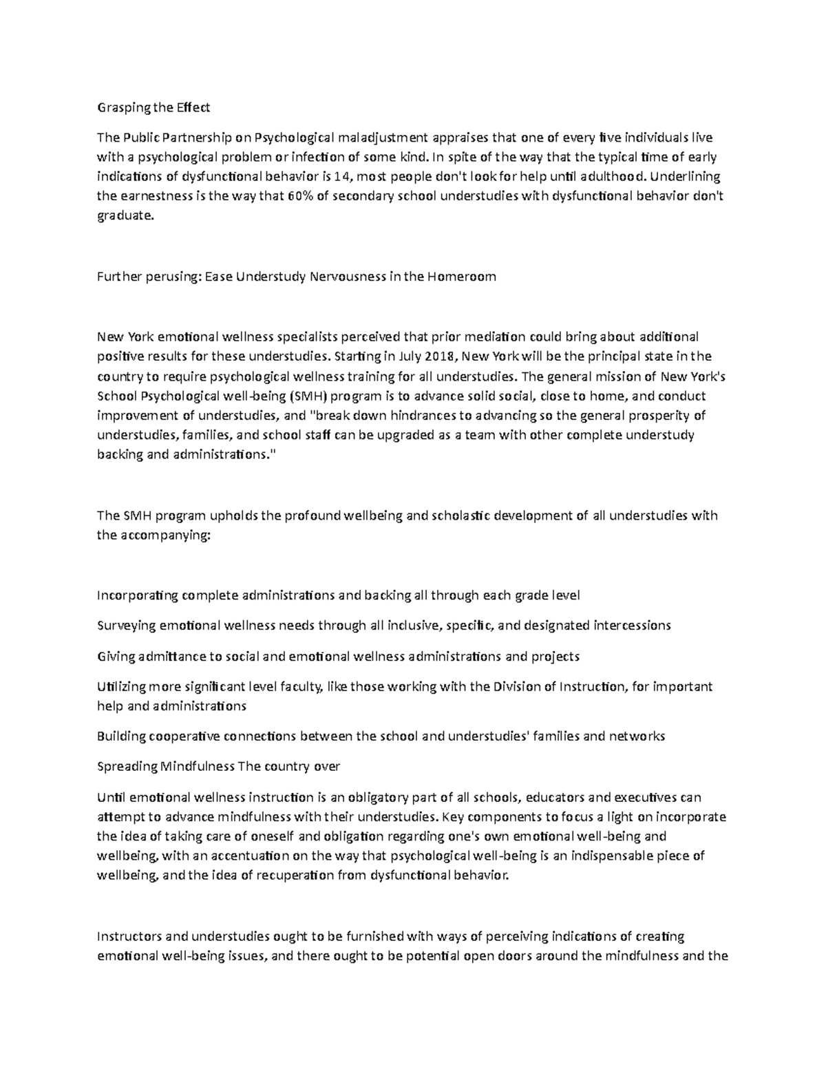 Grasping the Effect of Mental Health Awareness - Grasping the E昀昀ect ...