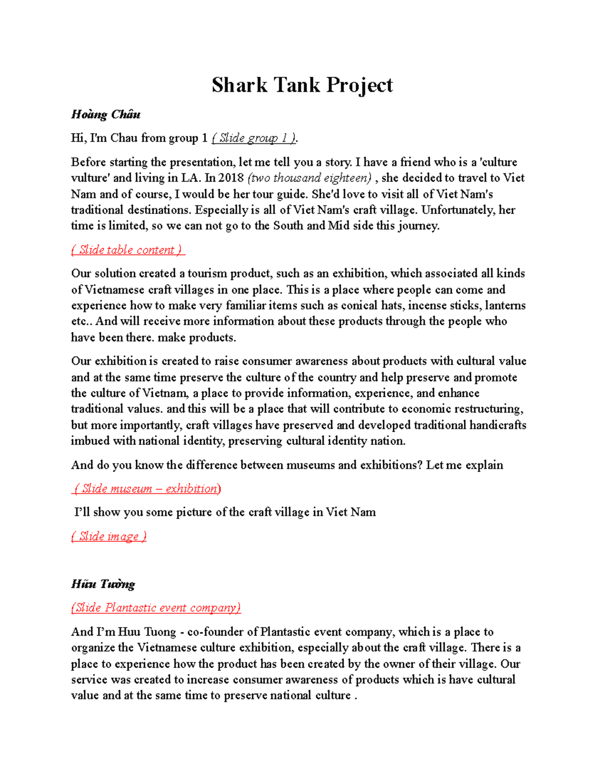 Final Shark tank project - Shark Tank Project Hoàng Châu Hi, I'm Chau ...