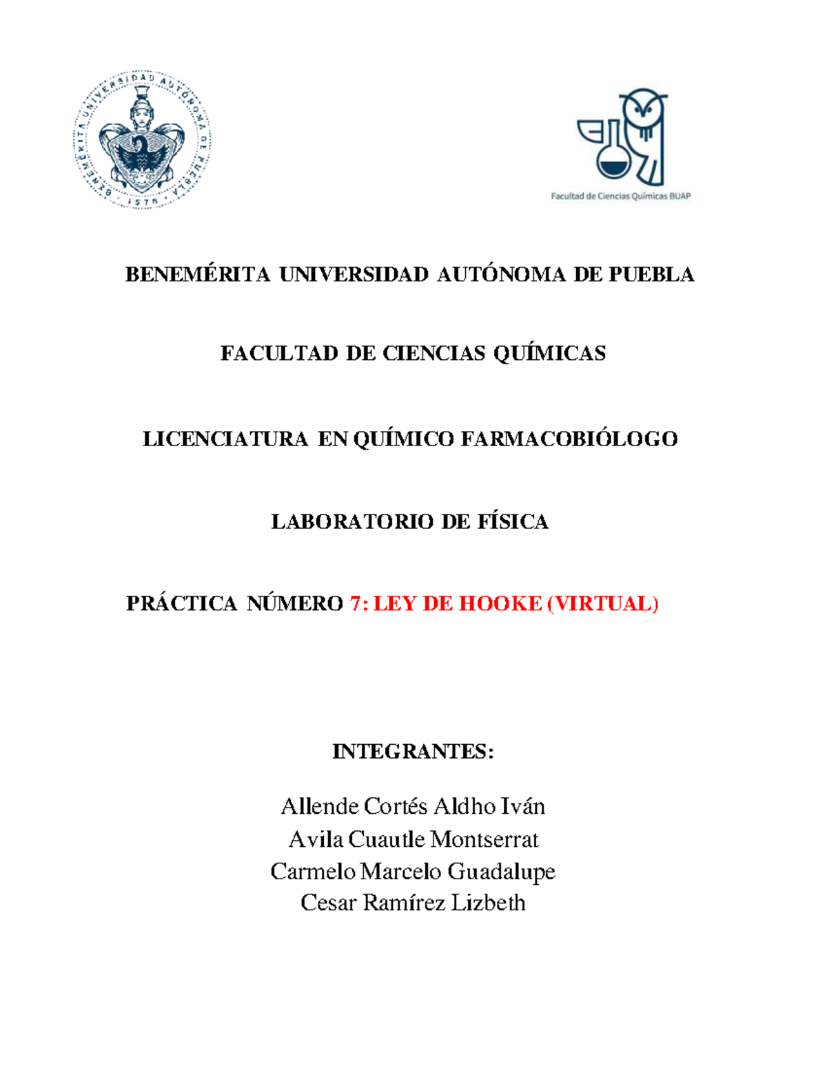 Practica 7 - njnjk nm - BENEMÉRITA UNIVERSIDAD AUTÓNOMA DE PUEBLA ...