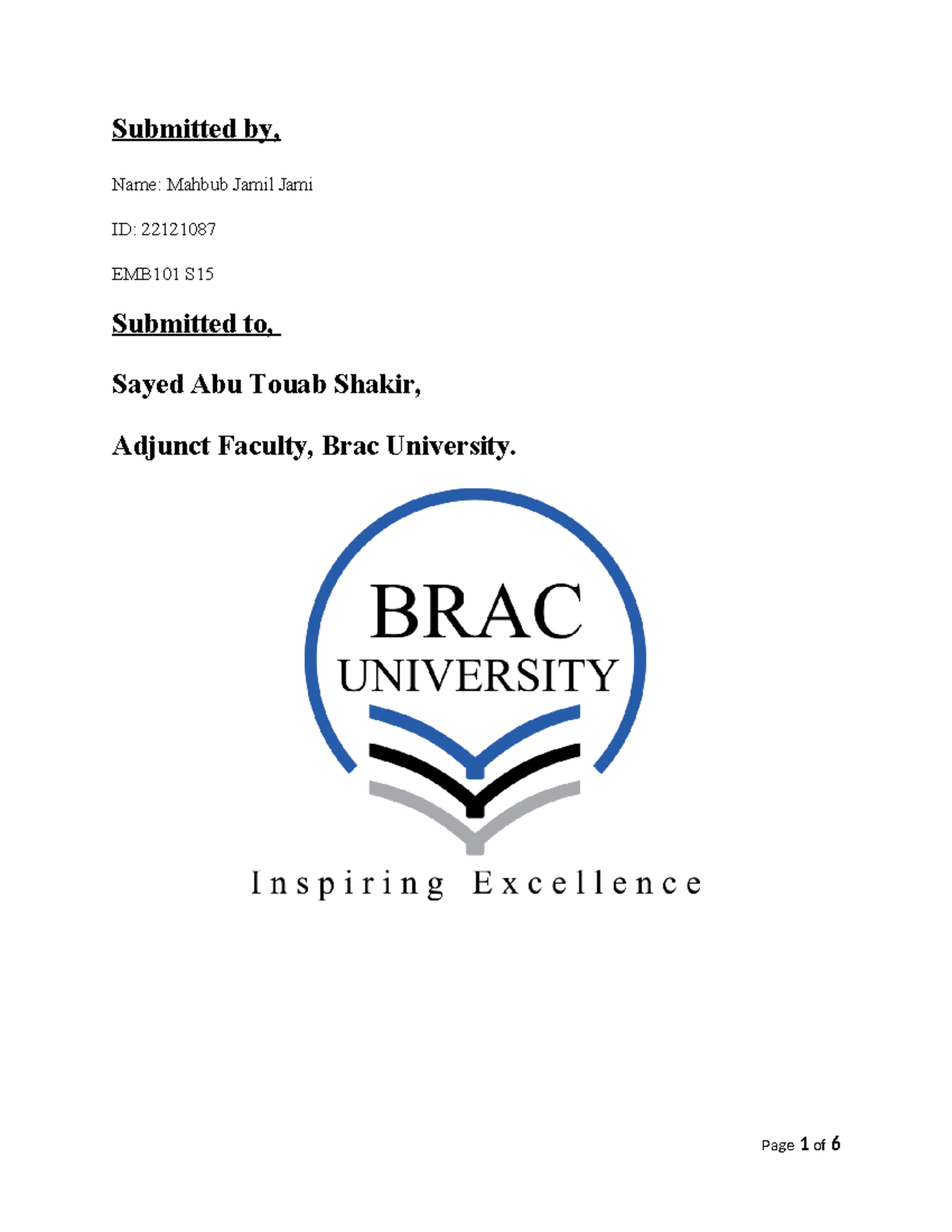 Book review - cg4 - Submitted by, Name: Mahbub Jamil Jami ID: 22121087 ...