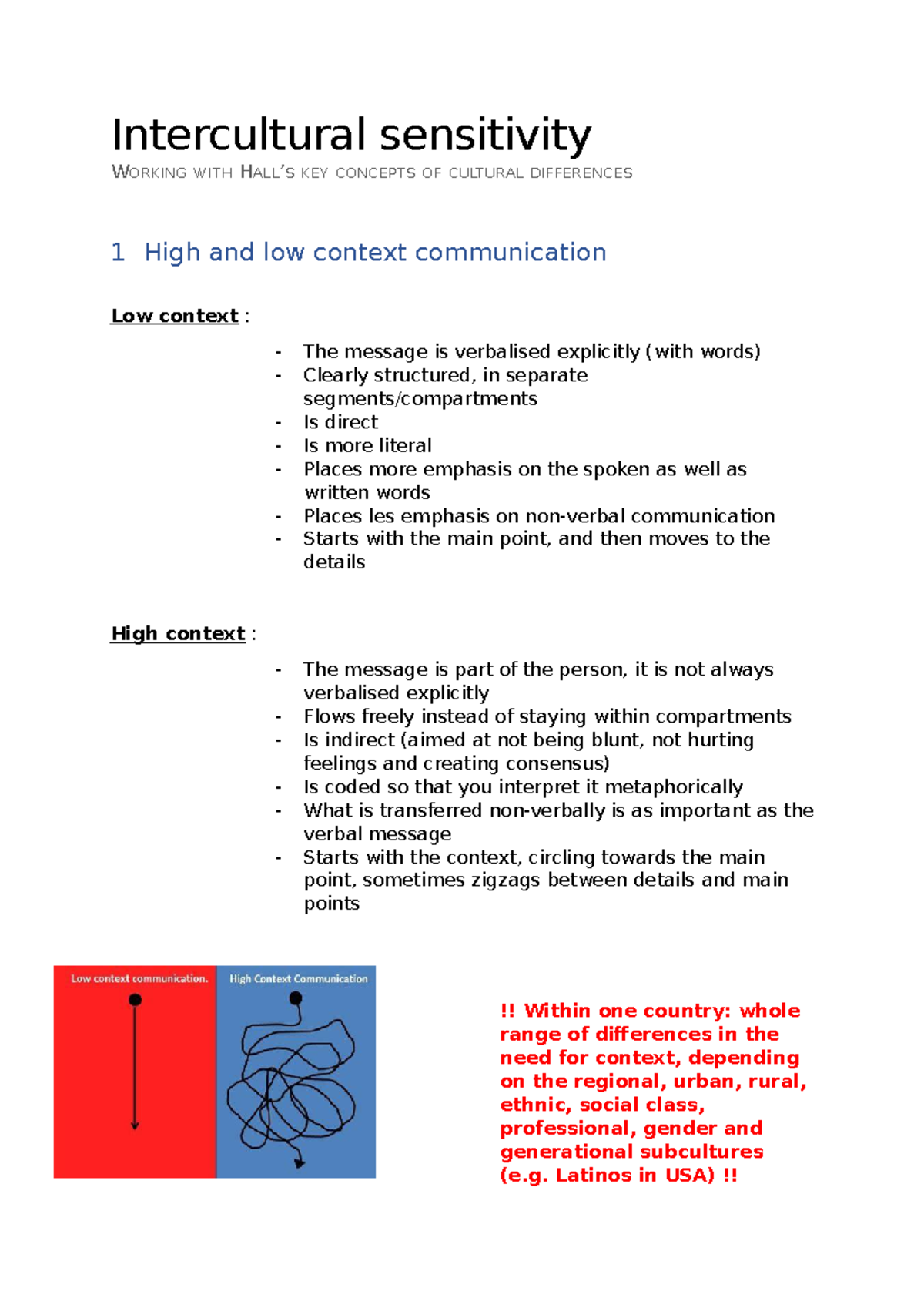 Intercultural sensitivity Working With Hall's Key Concepts Of Cultural ...