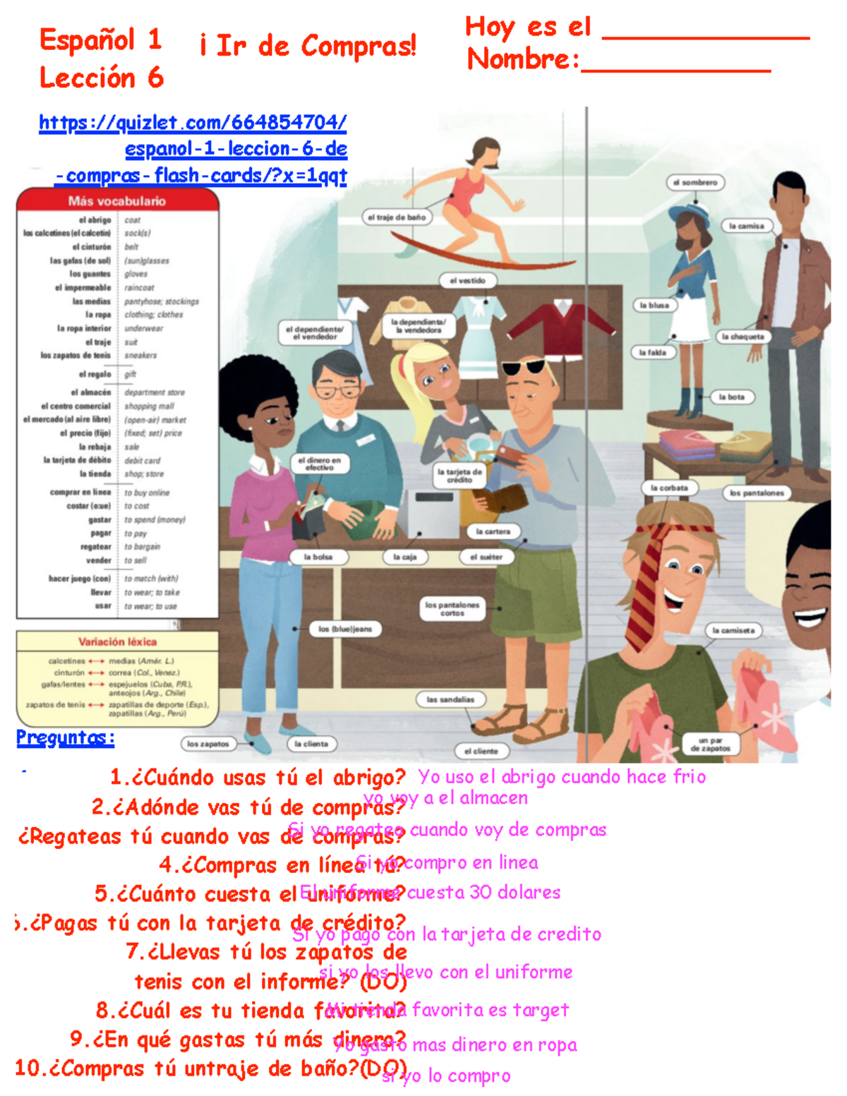 1. Lección 6 Paquete de Tareas Gramática - PDF Marzo 21,2022 copy 2 ...