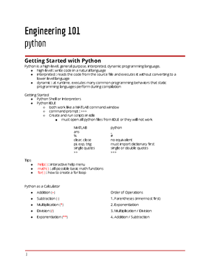 ENGR 103 Engineering Foundations - Alabama - StuDocu