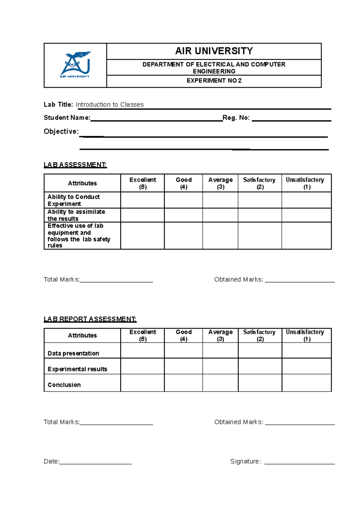 DSn OOP-LAB-2 - AIR UNIVERSITY DEPARTMENT OF ELECTRICAL AND COMPUTER ...