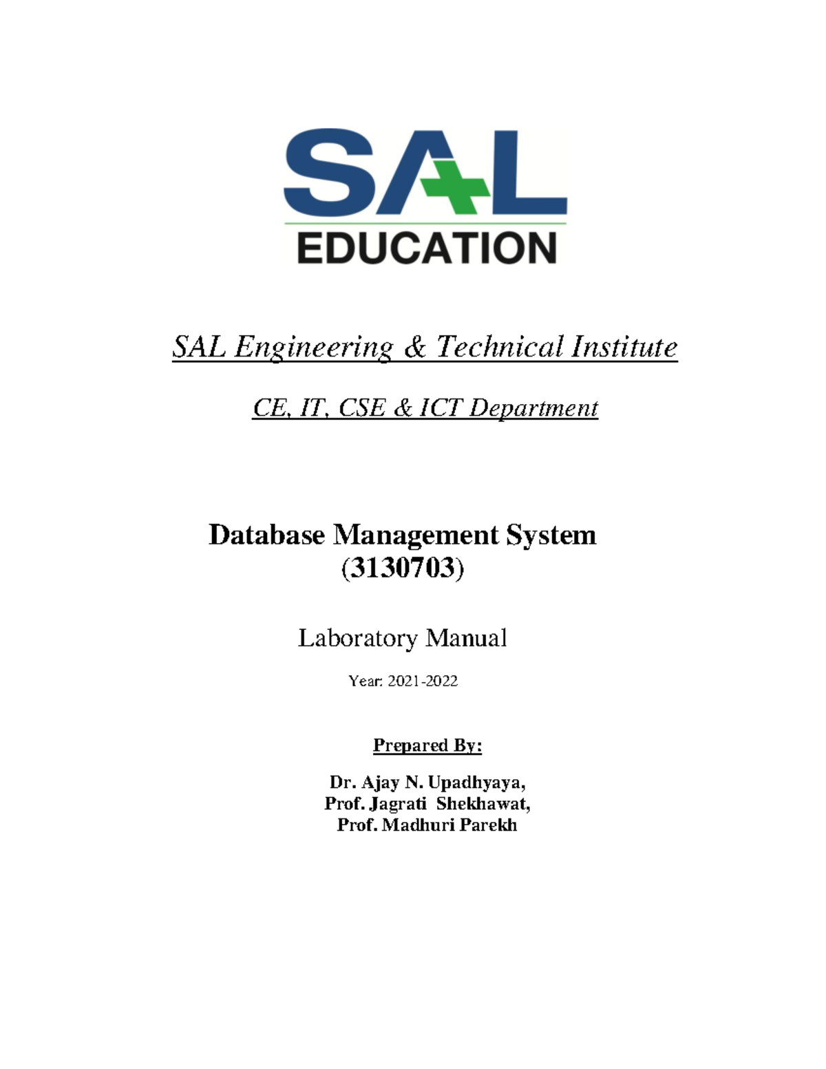 Gtu B. Tech DBMS Practical 4 to 7 3rd semester - Bachelor of ...