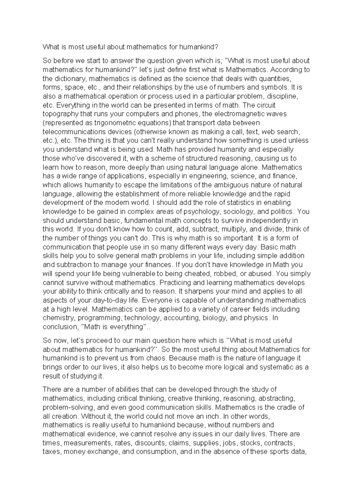 what-is-most-useful-about-mathematics-for-humankind-quenny-what-is