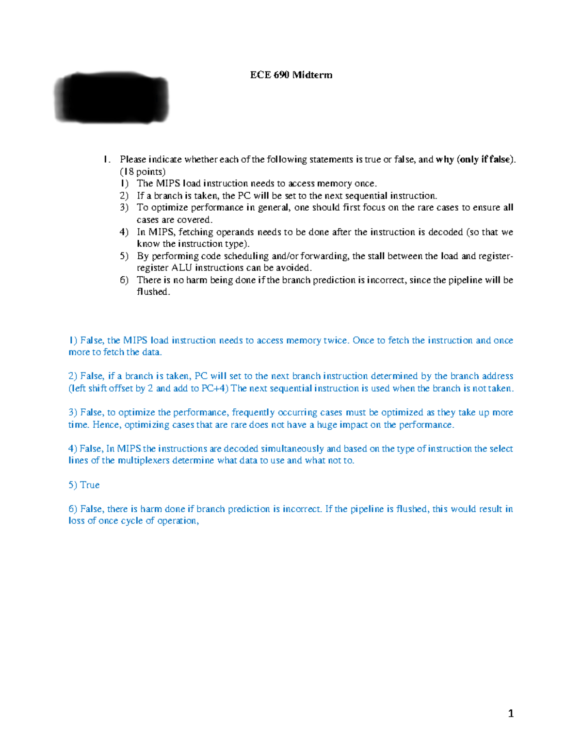 CSA Midterm - ECE 690 Midterm Name: Varun Joshi NJIT ID: 31532741 ...