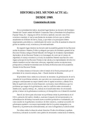 Historia del Mundo actual desde 1989 ( Actualizado)-1 - Historia del ...
