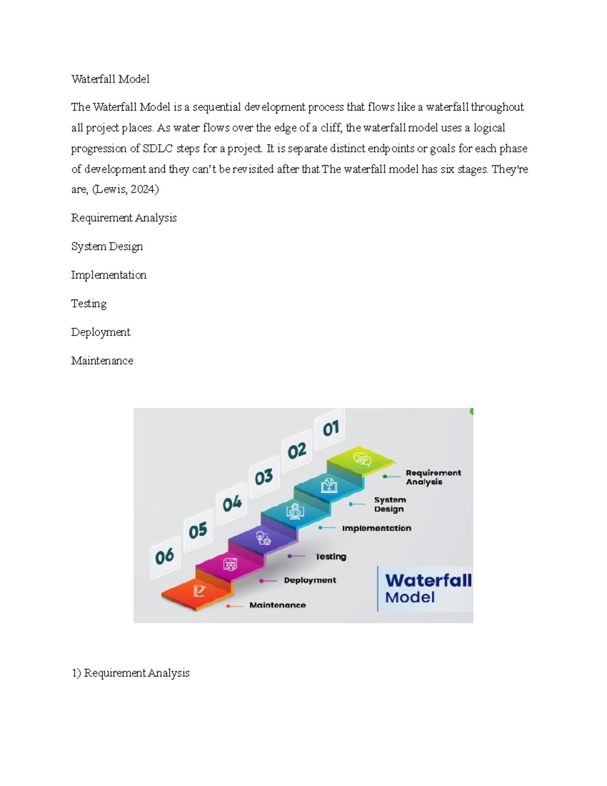 Waterfall Model - SDLC Notes - Waterfall Model The Waterfall Model is a ...
