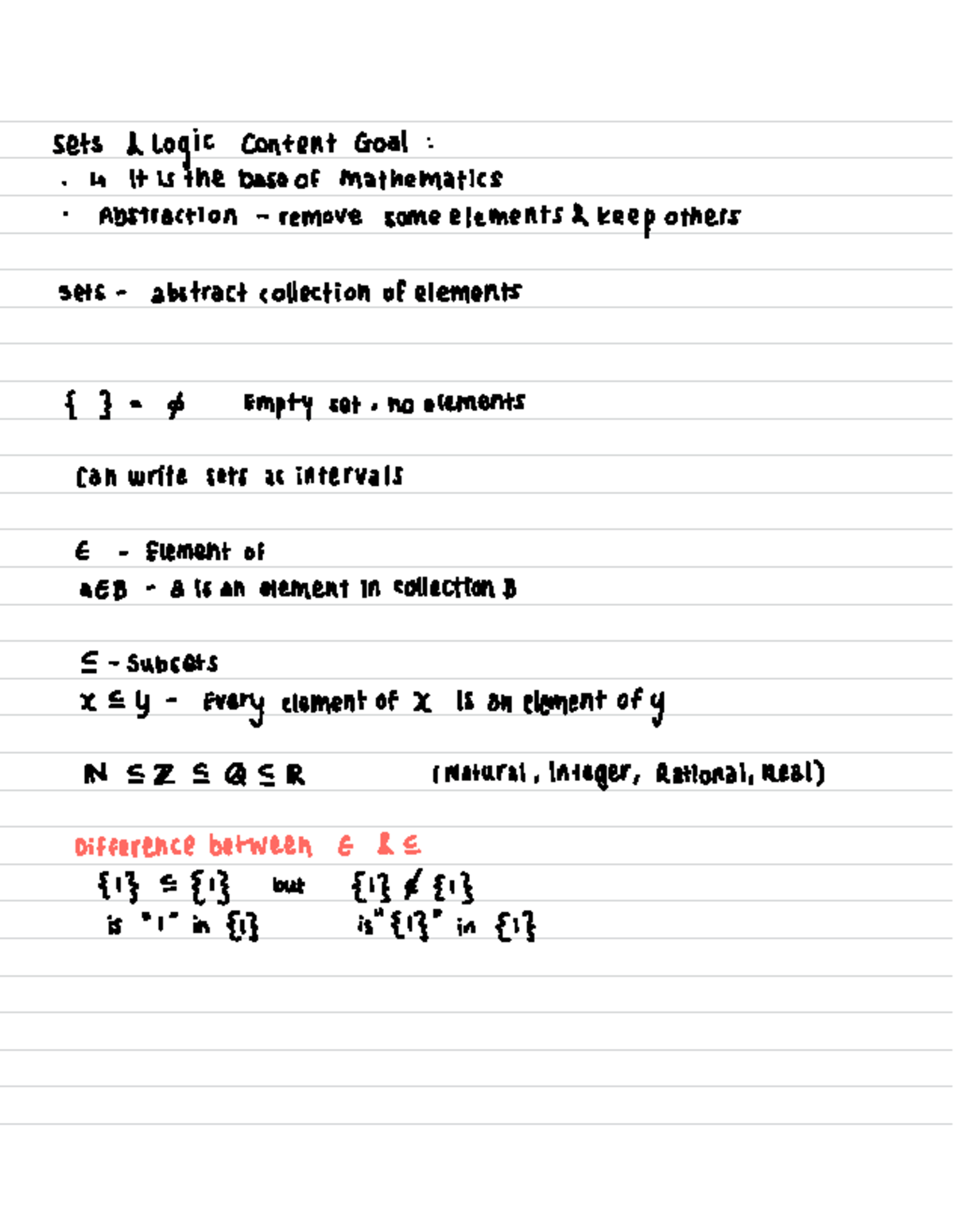 Sets & Logic Concise Notes - sets & Logic Content Goal : It is the base ...