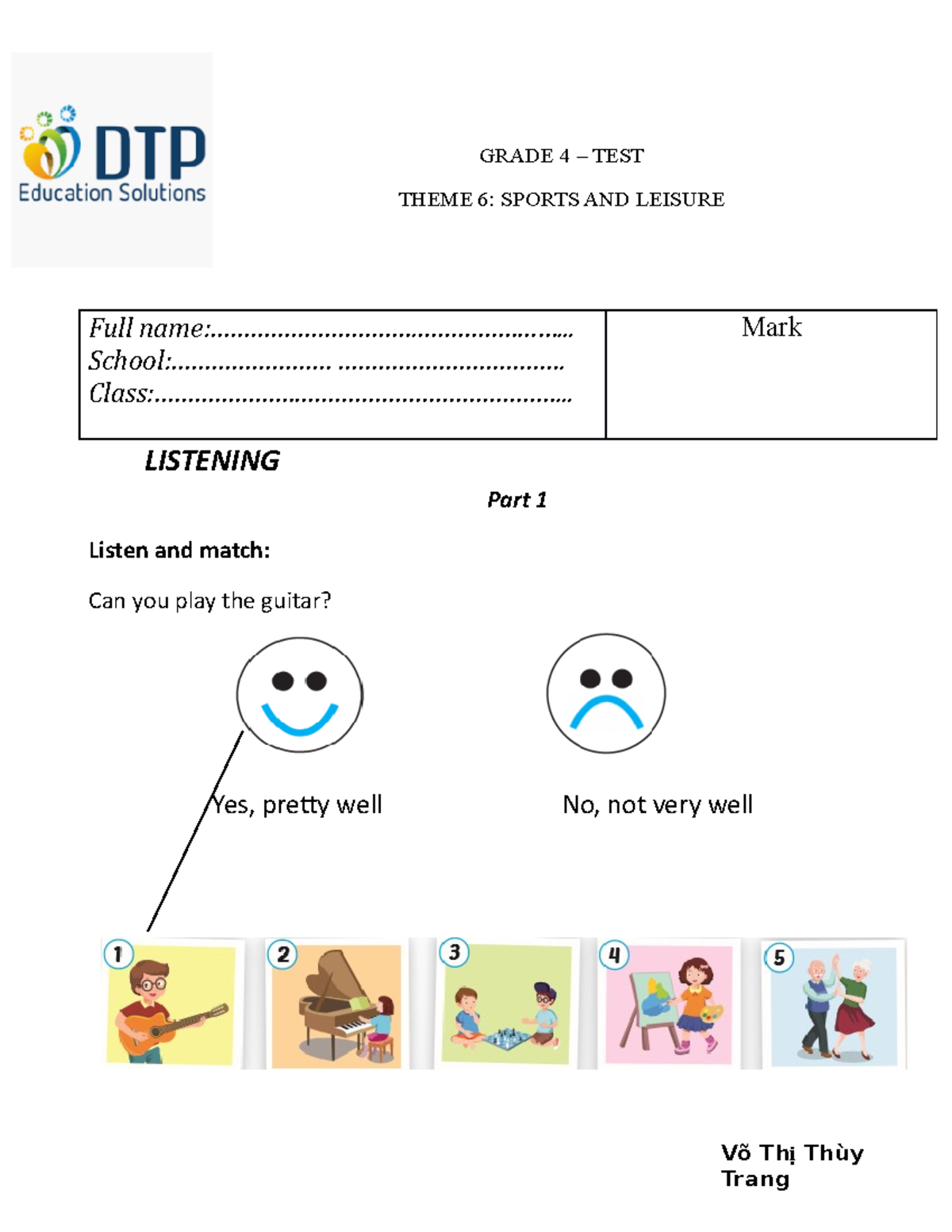 DTP-G4-T6-full test 2 - I -learn smart start grade 3 - GRADE 4 – TEST ...