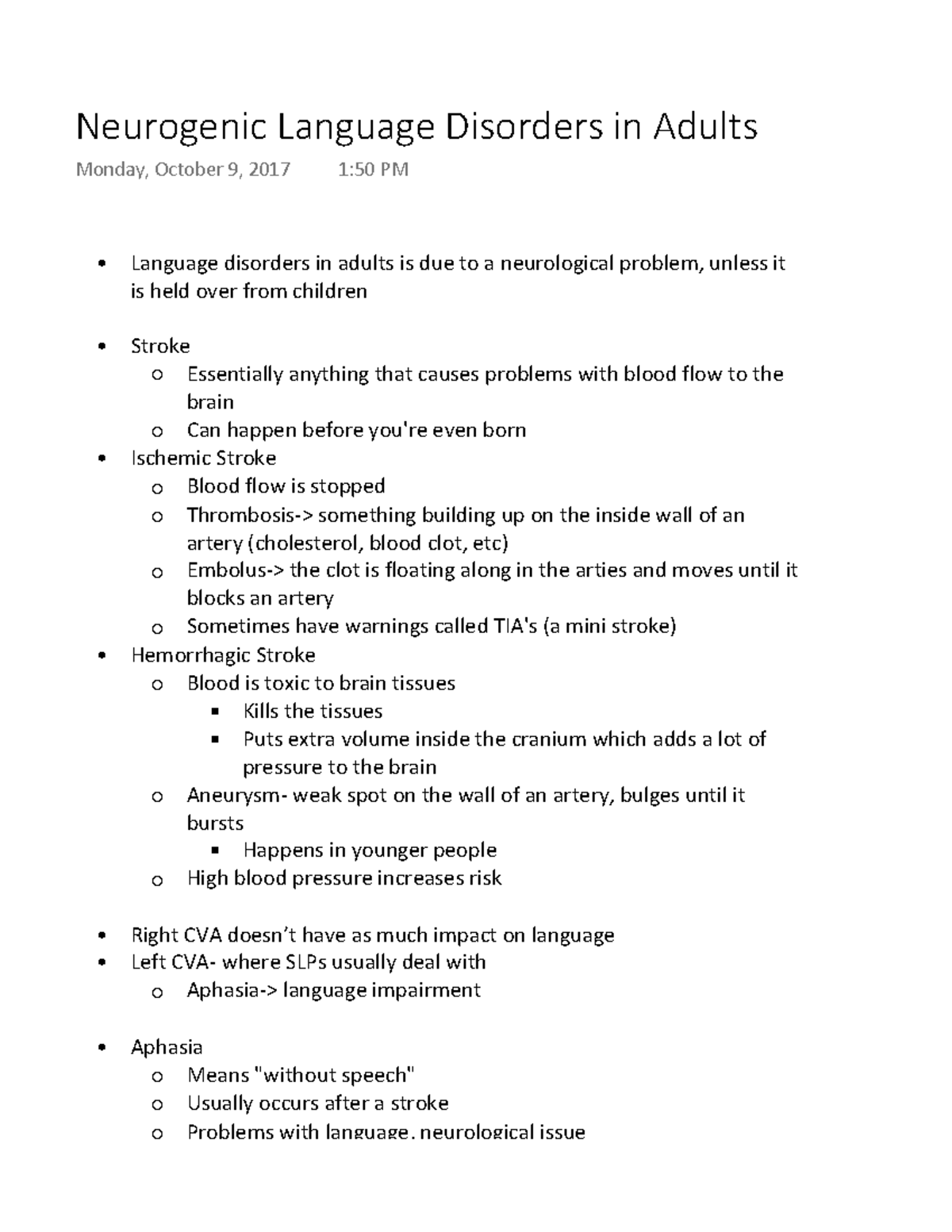 Neurogenic Language Disorders in Adults - Language disorders in adults ...