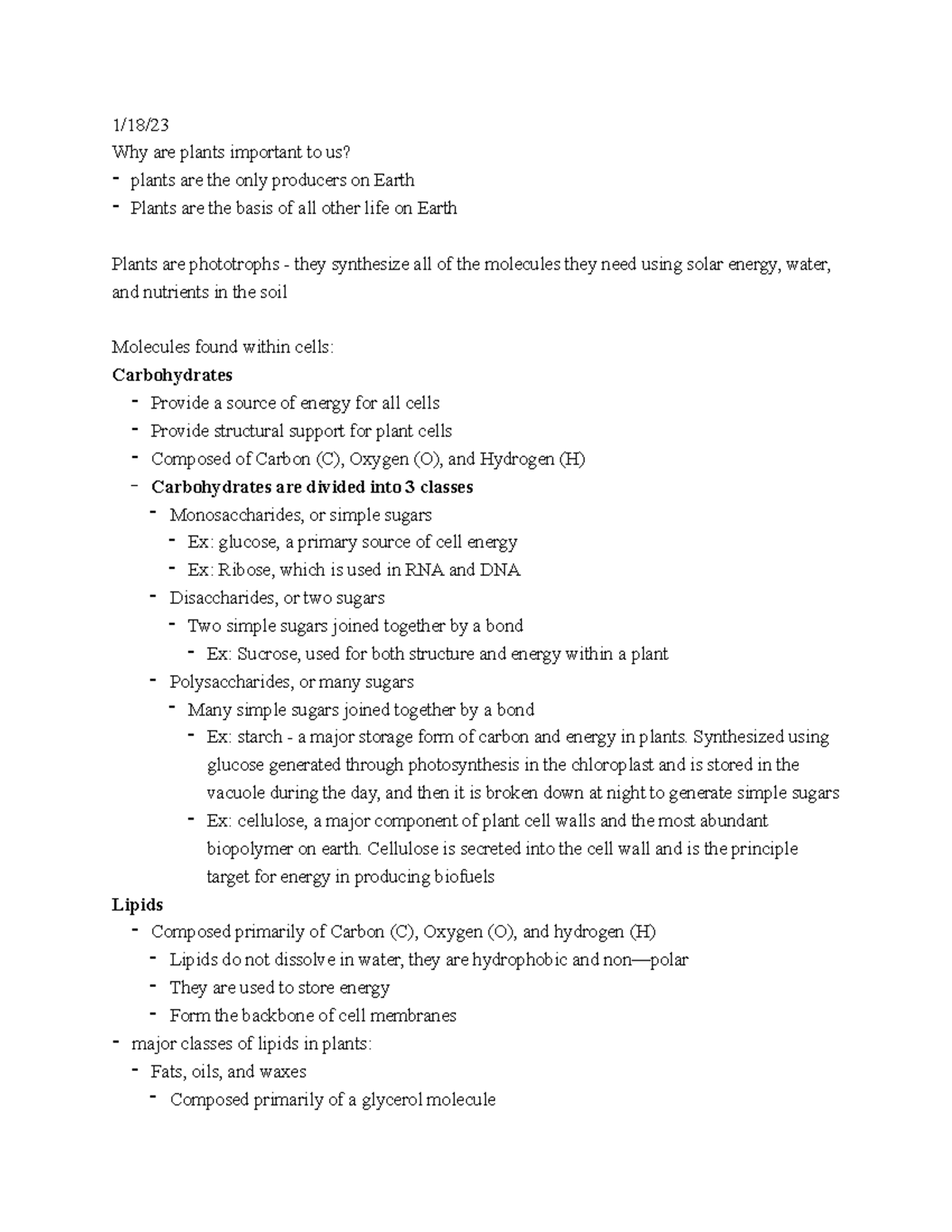 PBIO 004-1:18:23 - Lecture notes from PBIO 004 - Mary Tierney 1/18/23 ...