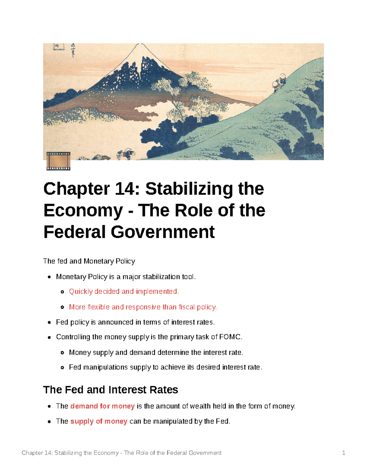 Chapter 14 - Stabilizing the Economy - Chapter 14: Stabilizing the ...