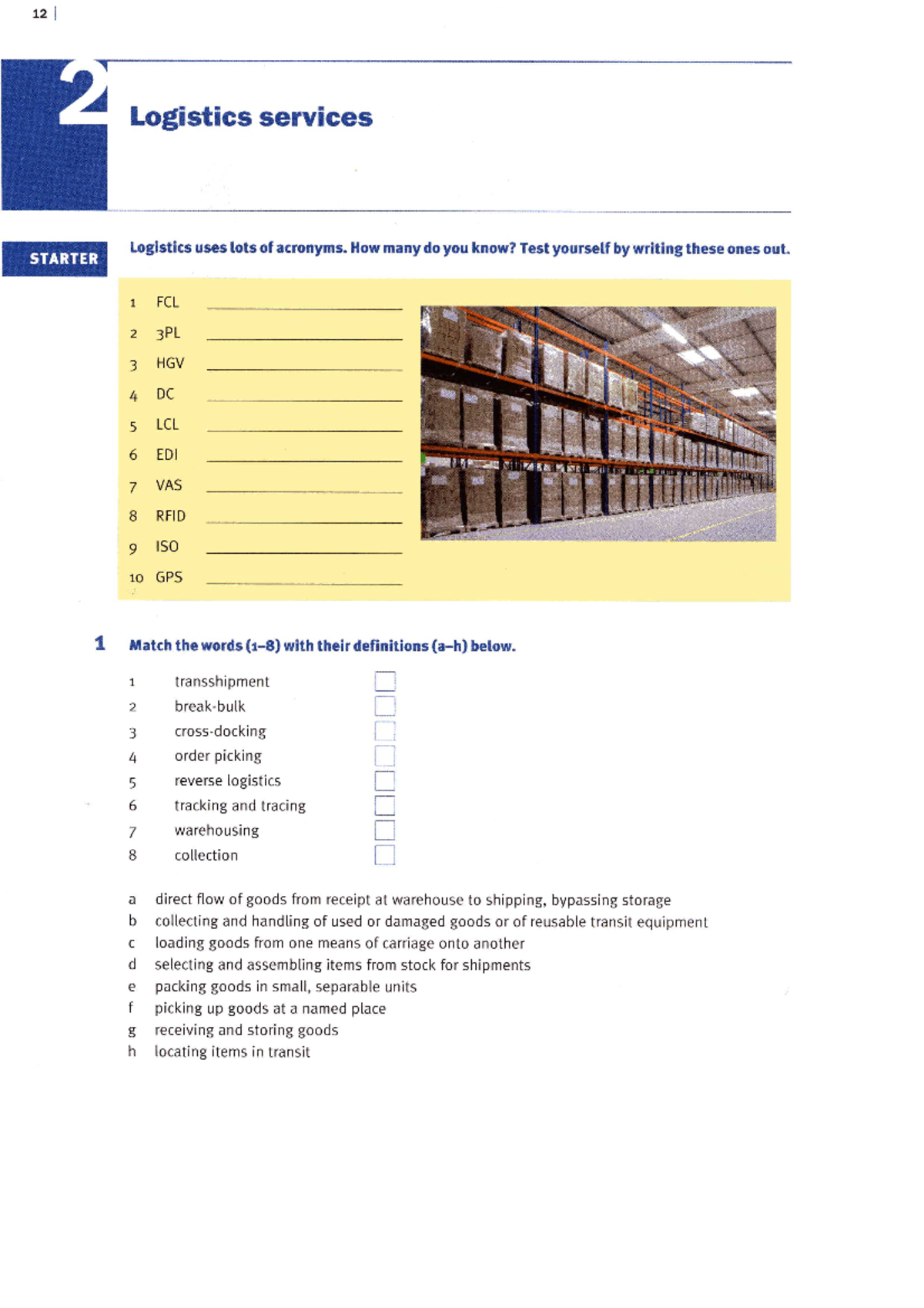 English for Logistics Unit 2 - Engels - HoGent - Studocu