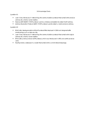 2-0 Check Your Knowledge - 2-0 Knowledge Check Question 1 Packet ...