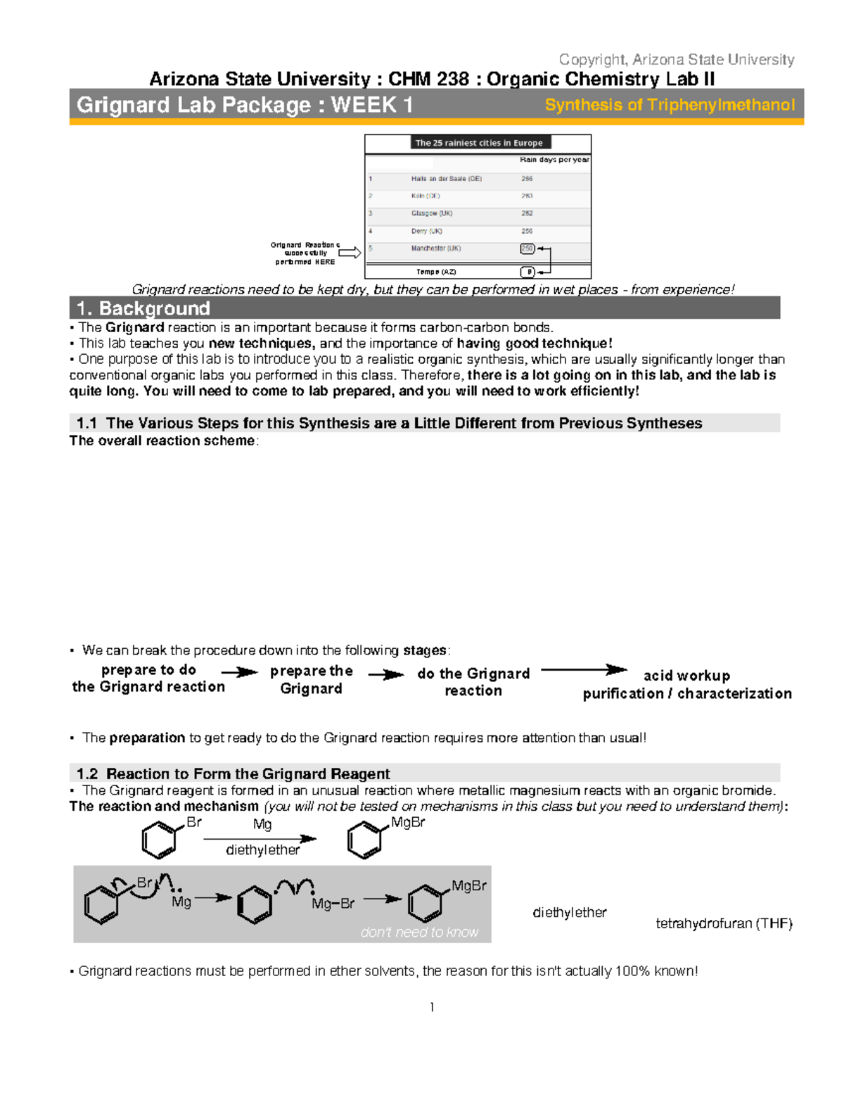 Grignard Week 1g - Blank Gap Notes for Grignare Week 1 - Copyright ...