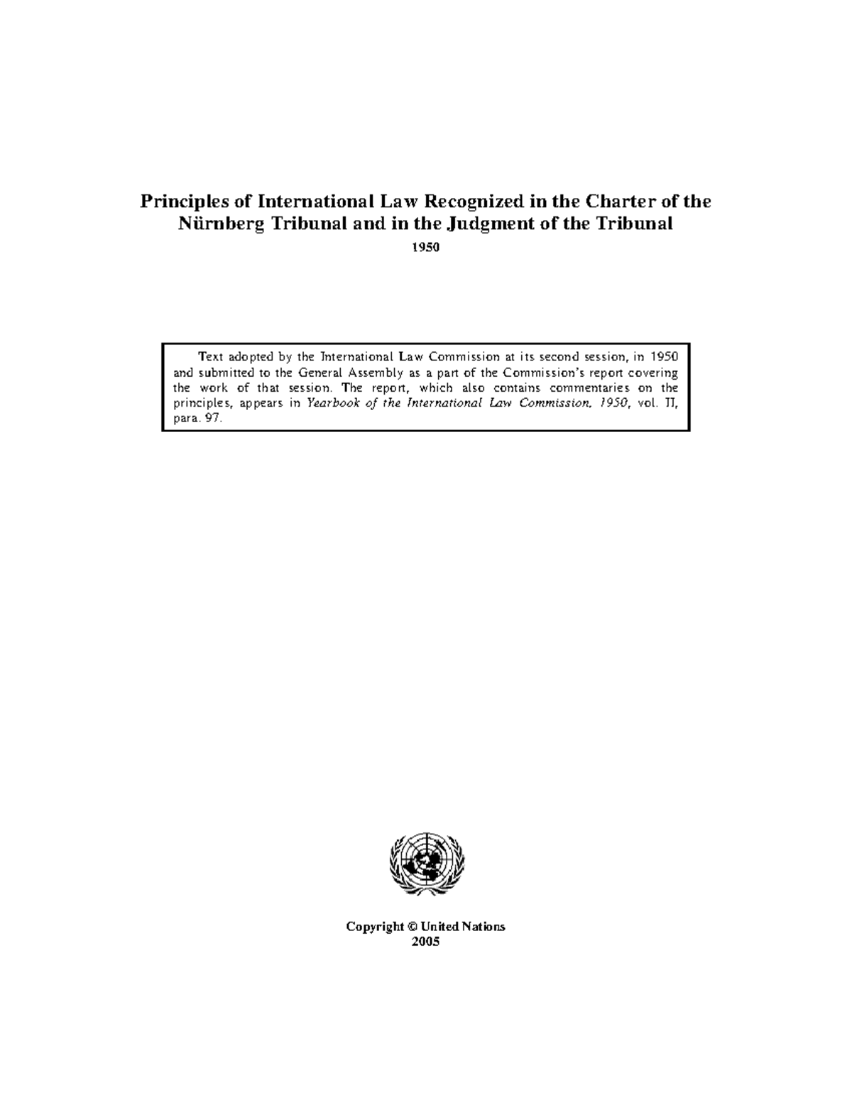 Nuremberg Principles - apuntes - Principles of International Law ...