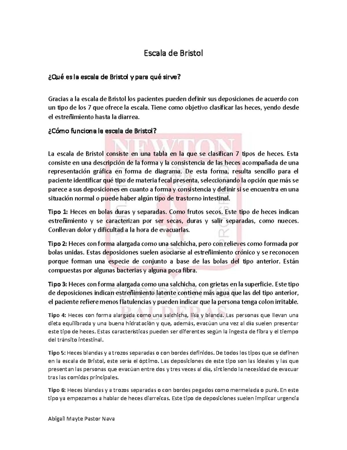 Escalas Bristol y Braden - Abigail Mayte Pastor Nava Escala de Bristol ...