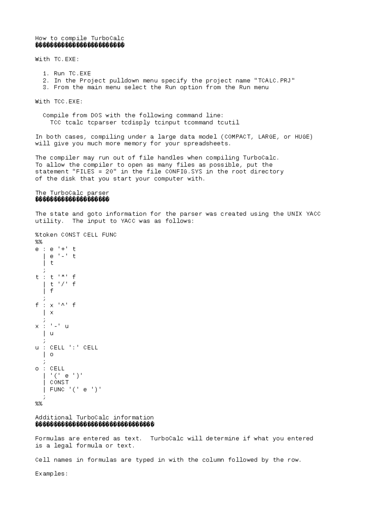 Tcalc - How to compile TurboCalc With TC: Run TC In the Project ...