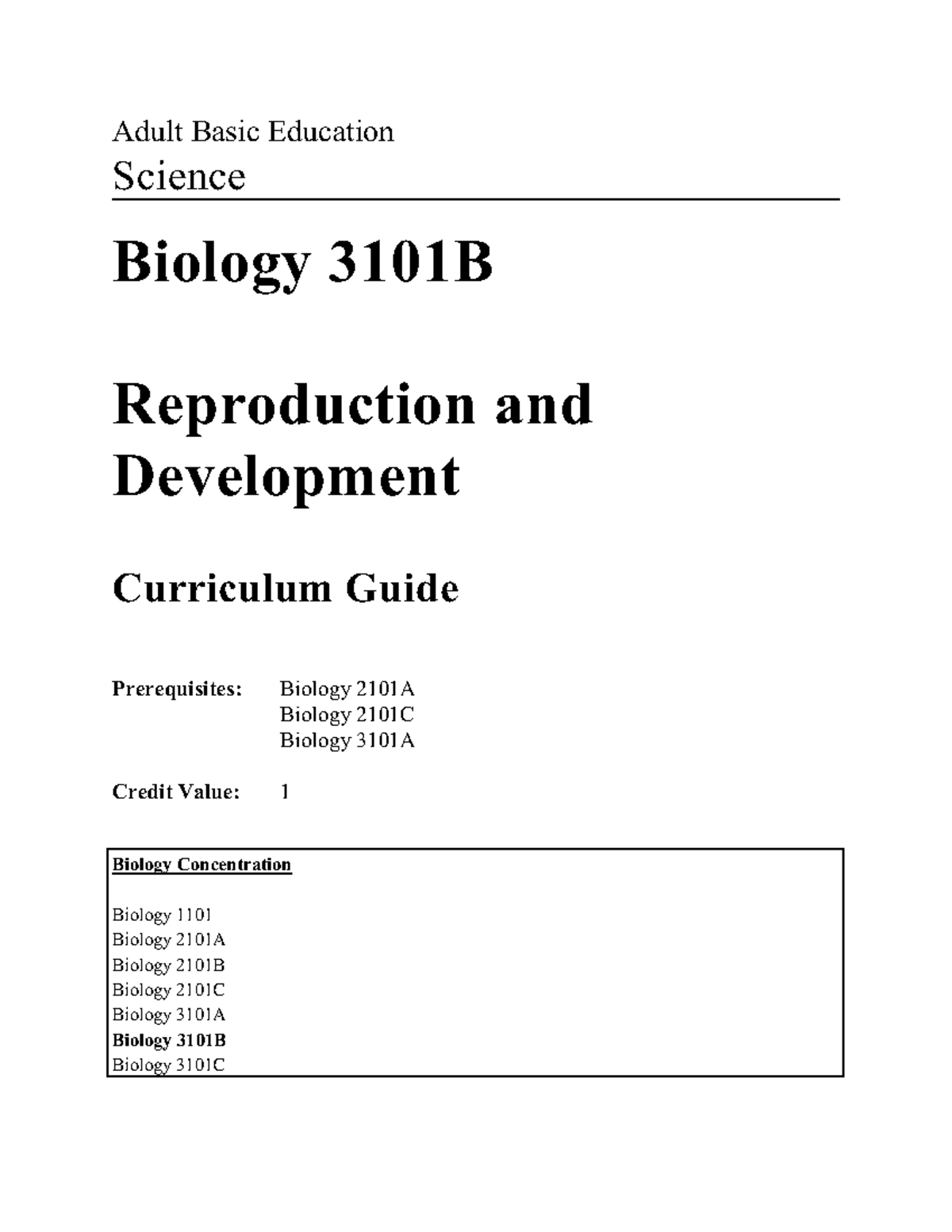 Adultlearning adult abe biology 3101bcurriculumguide 2005 2006 - Adult ...