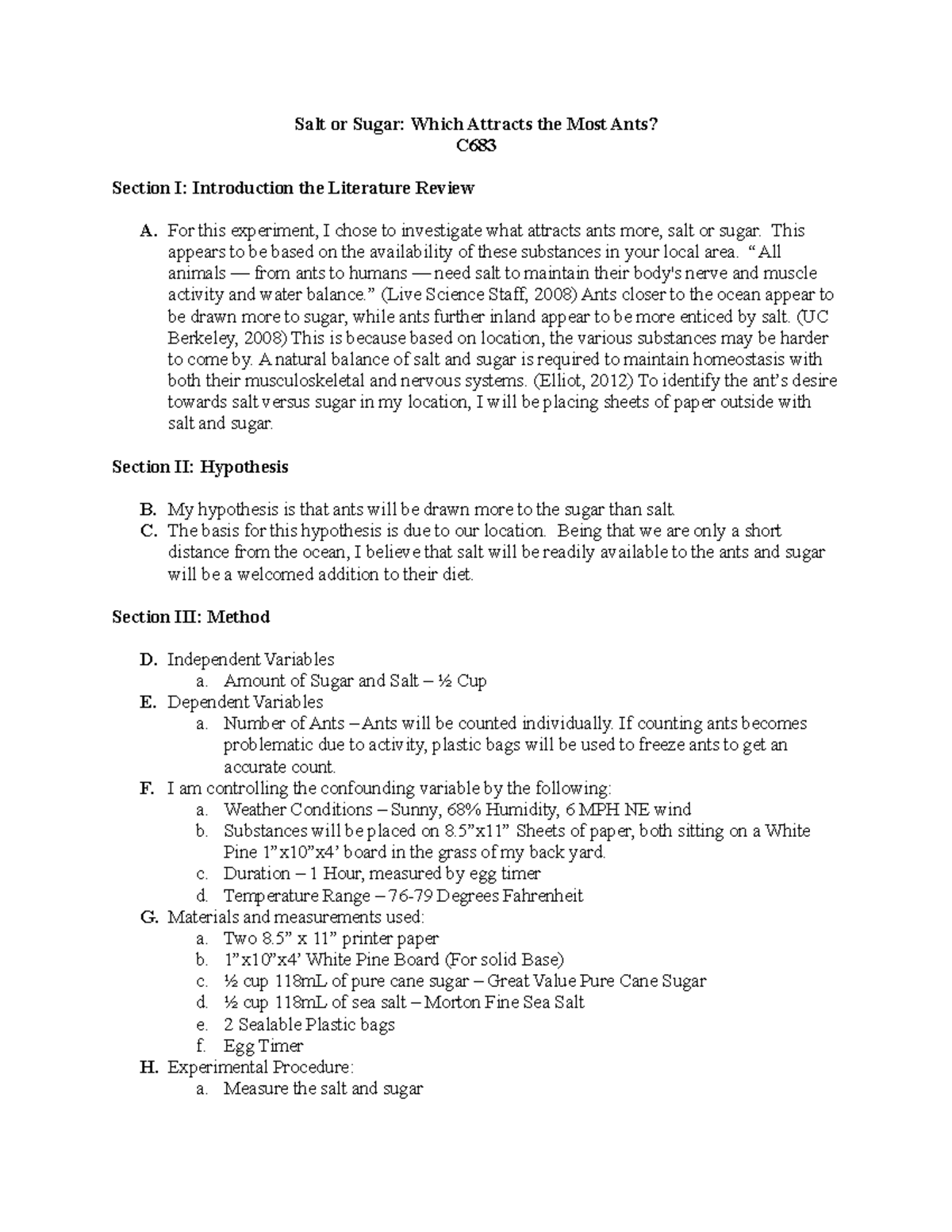 C683 - BRP1 - Making an observation and documenting the results - Salt ...