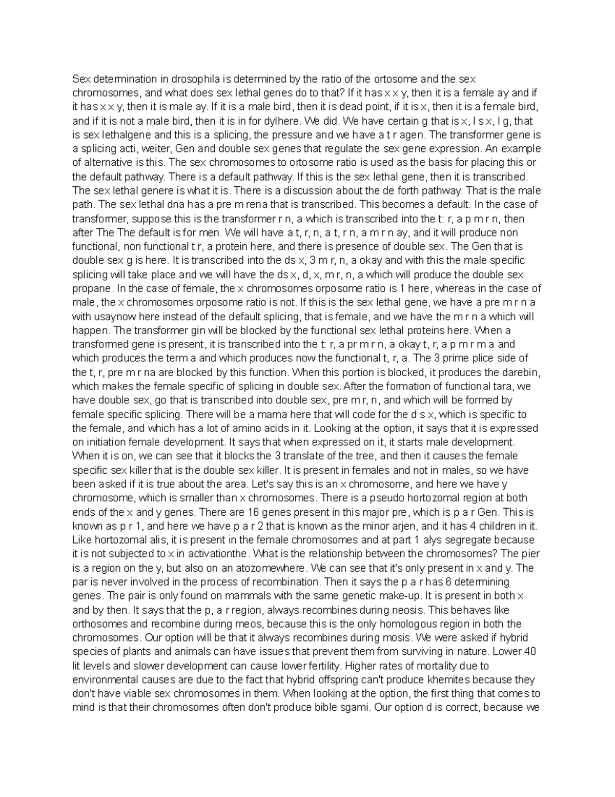 Dna Mutations Project Analyzing Genetic Variation Sex Determination