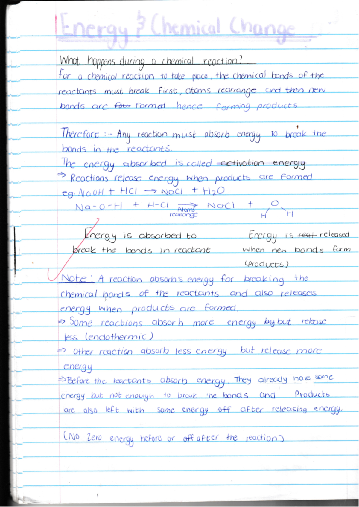 Energy and chemical change - Energy 3 (hemical Change What happens ...