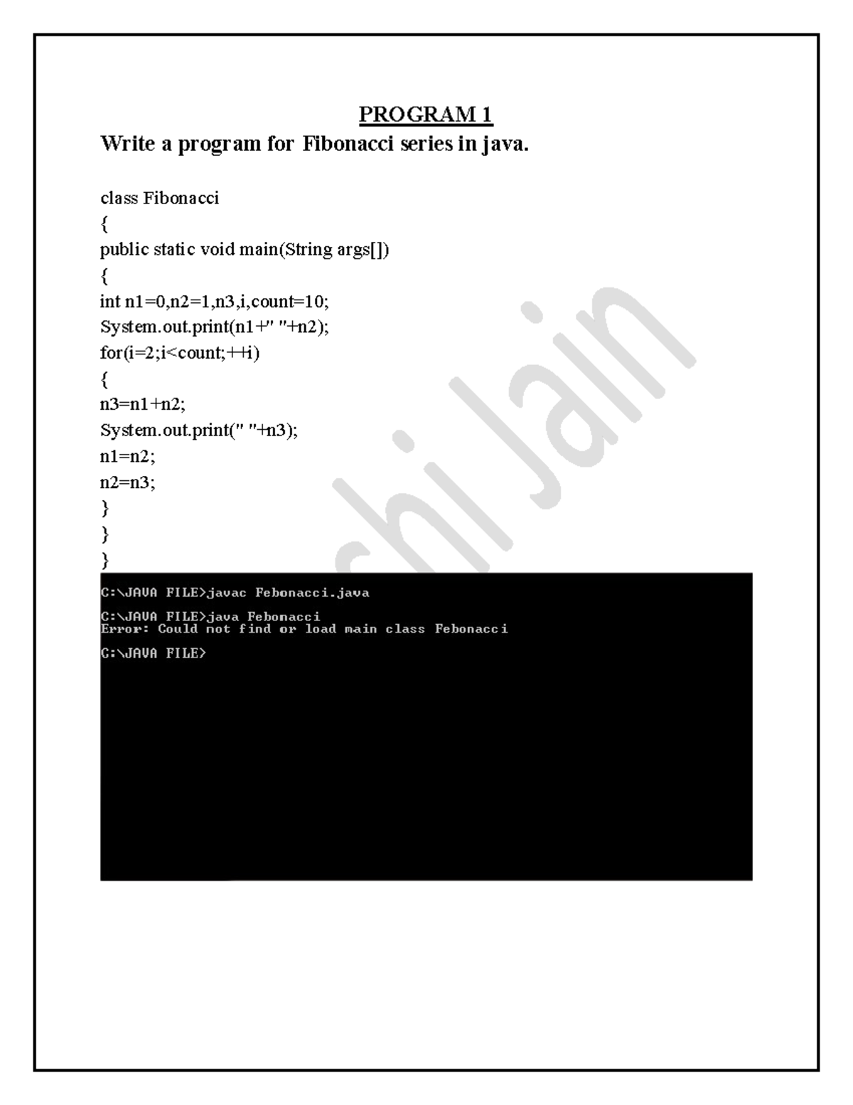 Hit Dbms Warning Tt Undefined Function 32 Write A Program For Fibonacci Series In Java 4566