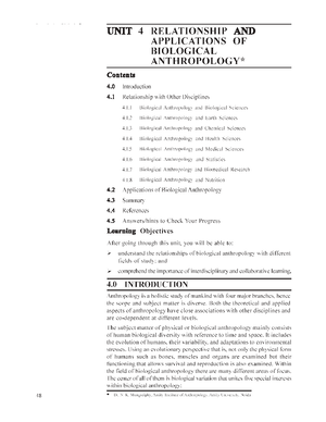 Unit-9 Criteria and Classificatin of Race - Anthropology - Studocu