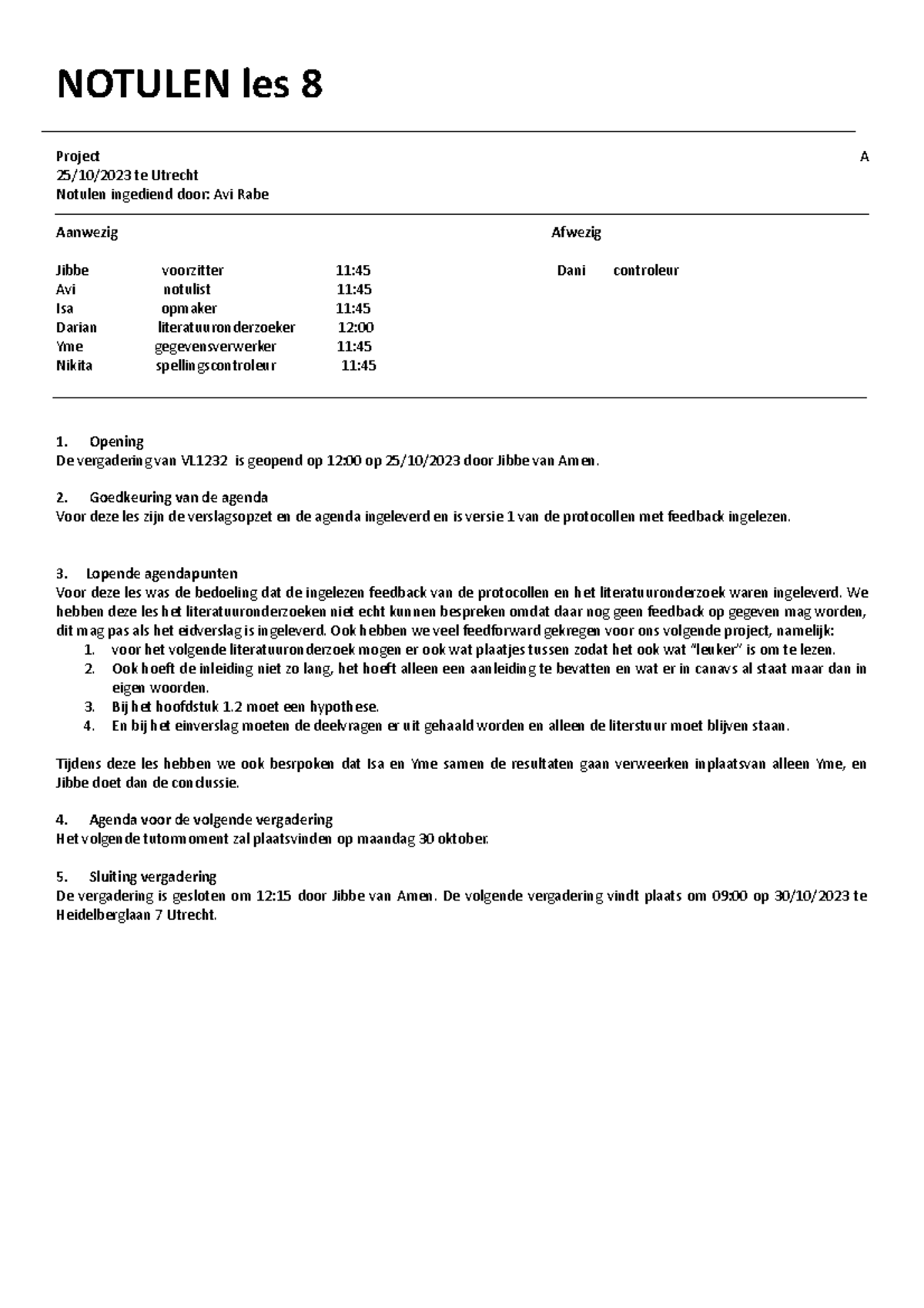 Voorbeeld-notulen - dits gewwon een notule maar ik wil premium hebben ...