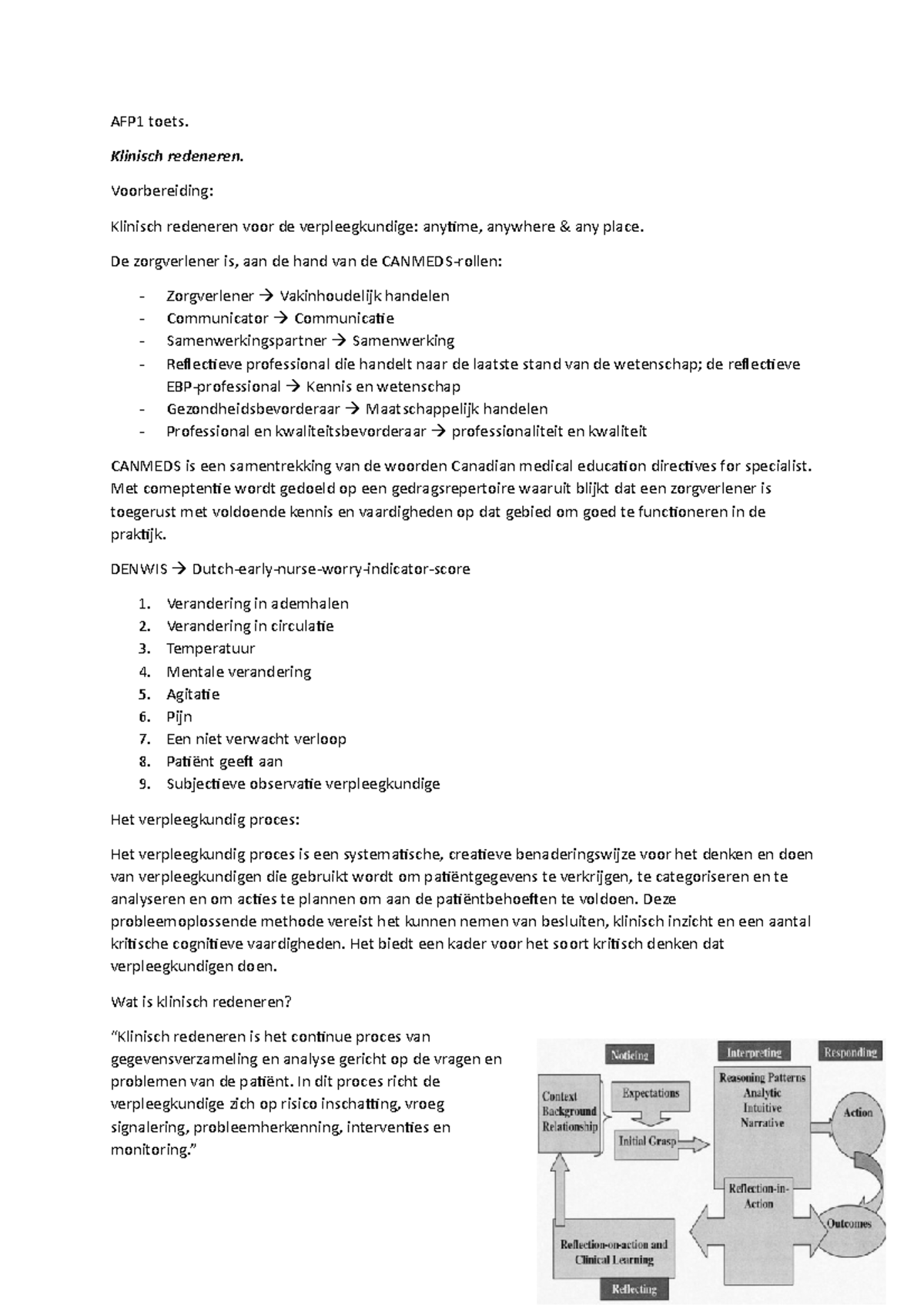 AFP1 toets - Alles wat in de eerste periode van AFP besproken is ...